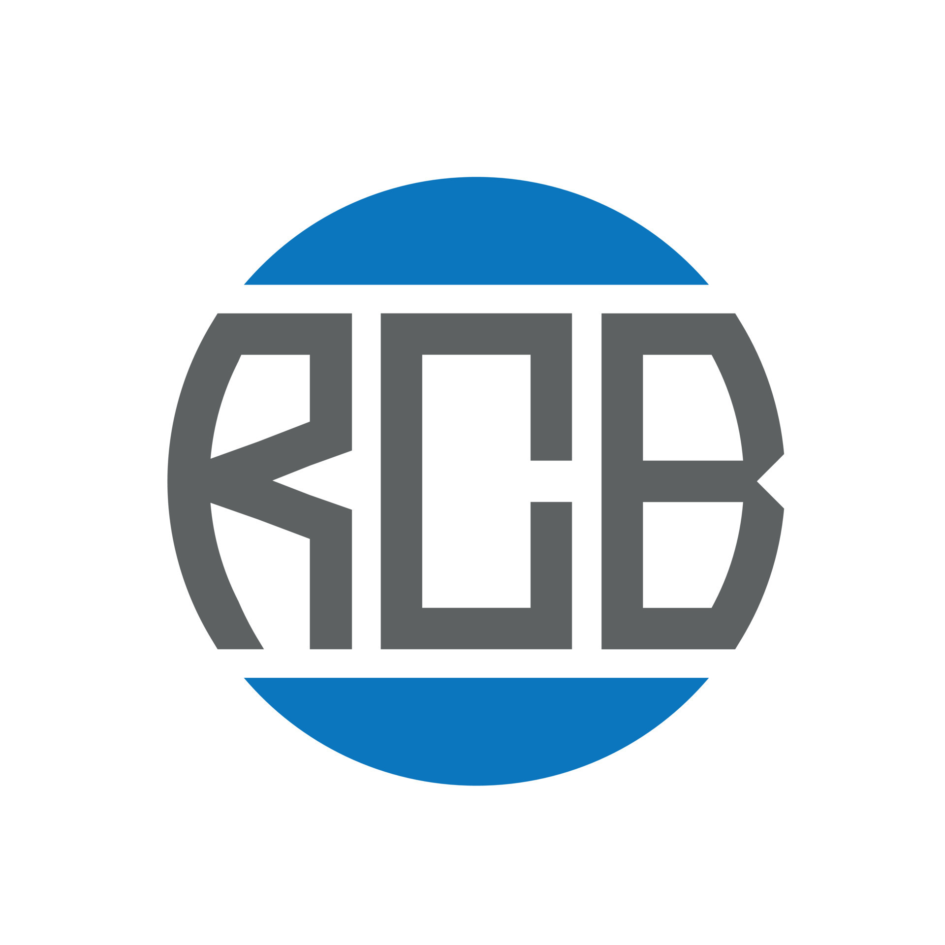 diseño de logotipo de letra rcb sobre fondo blanco. concepto de ...