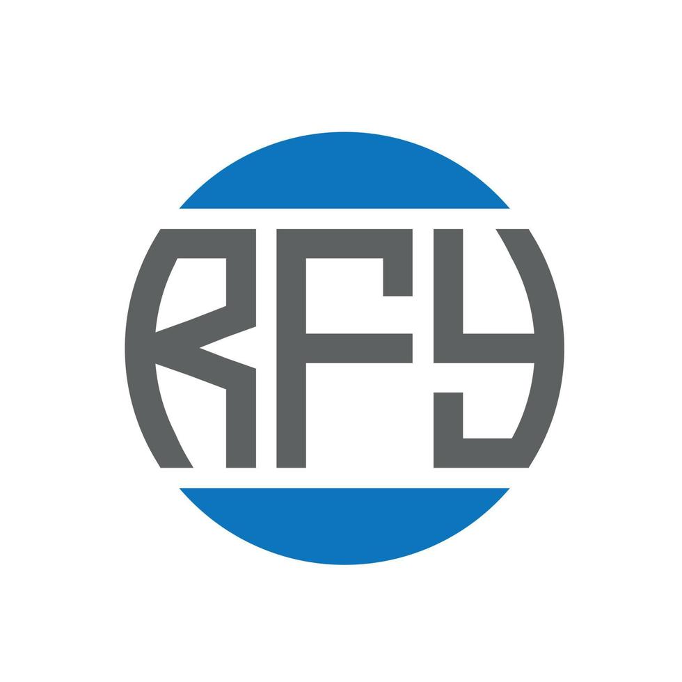 RFY letter logo design on white background. RFY creative initials circle logo concept. RFY ...