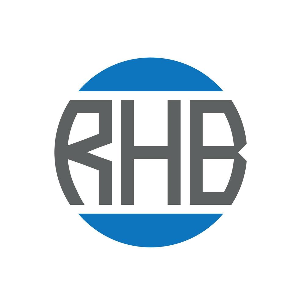 RHB letter logo design on white background. RHB creative initials circle logo concept. RHB ...