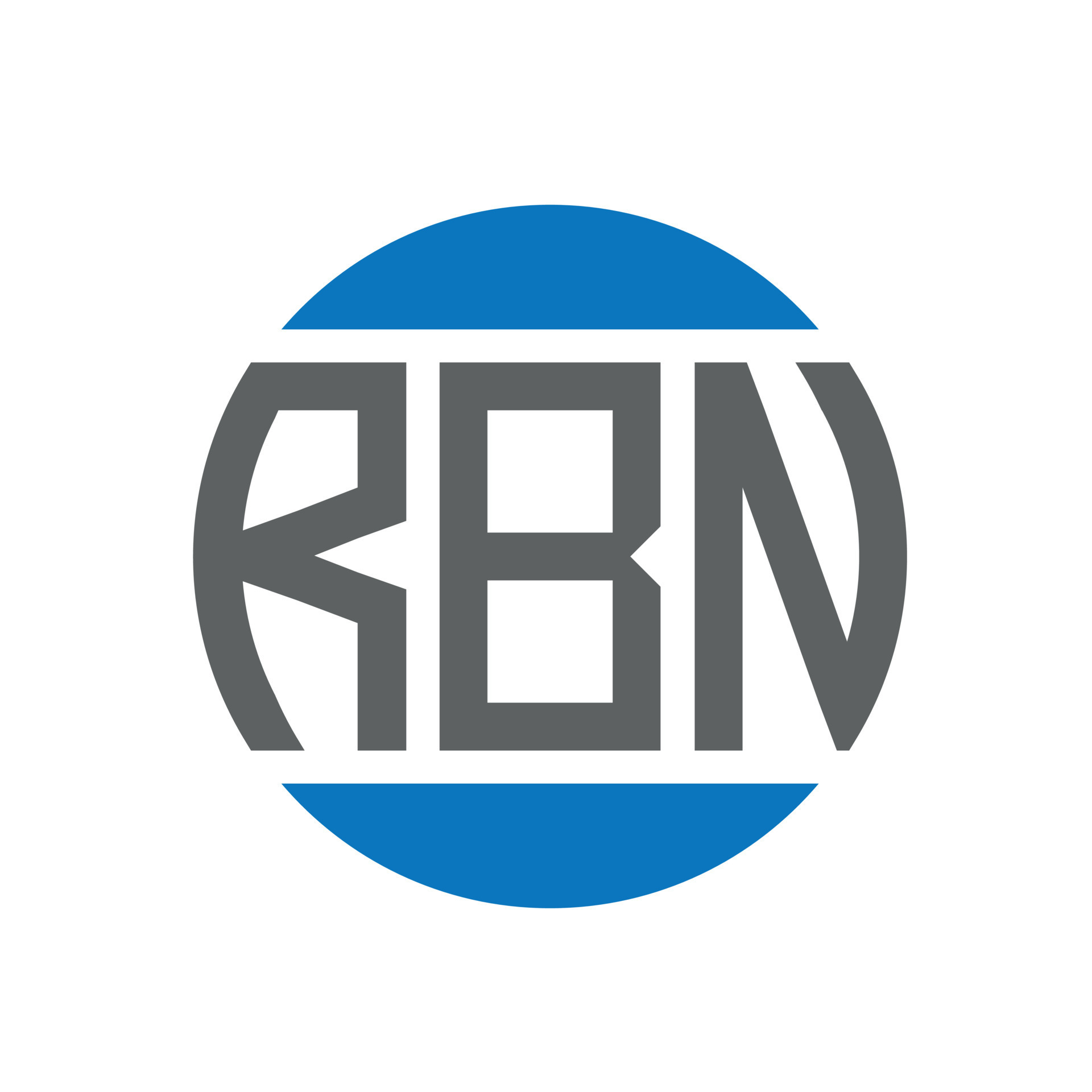 RBN letter logo design on white background. RBN creative initials circle logo concept. RBN ...