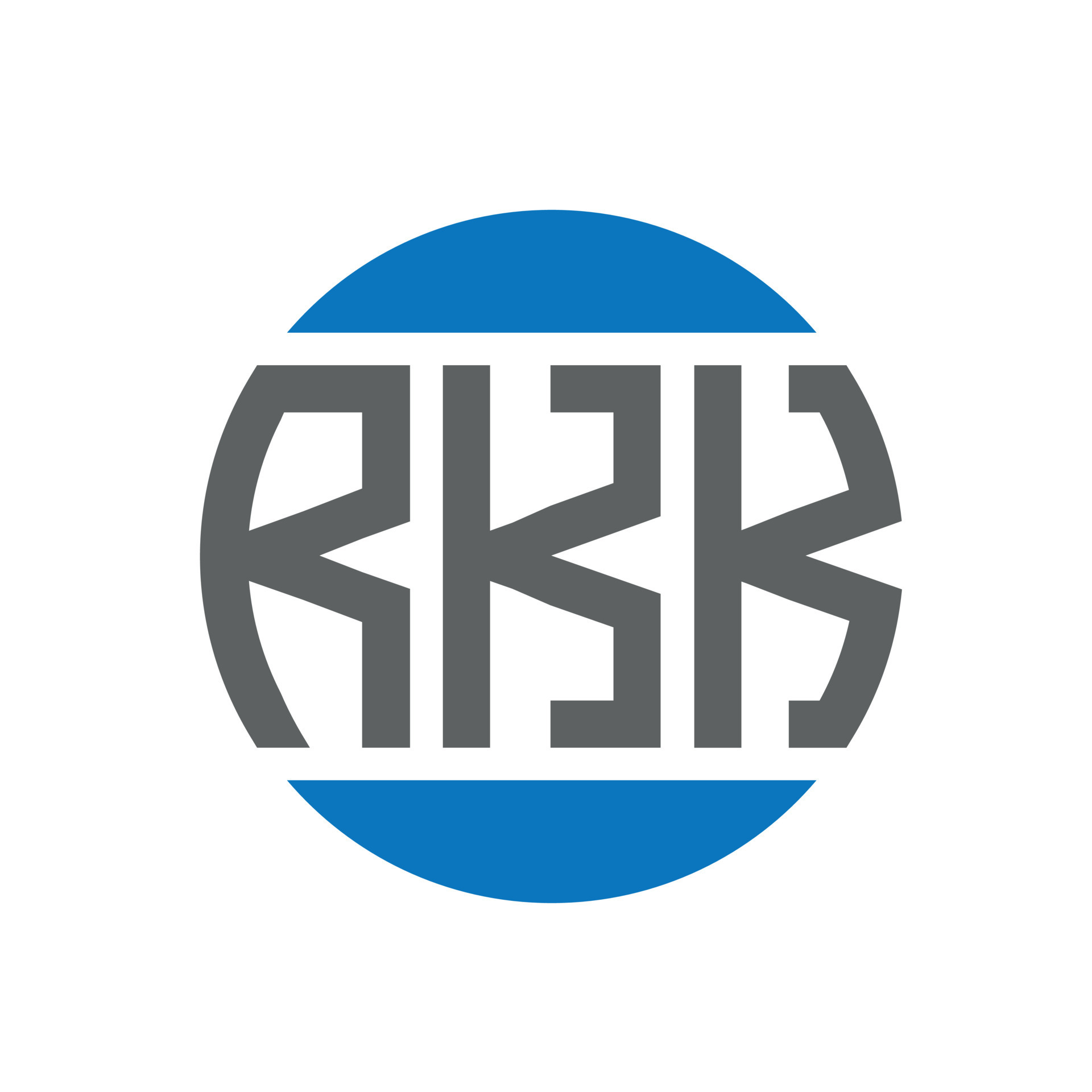 diseño de logotipo de letra rkk sobre fondo blanco. concepto de logotipo de círculo de iniciales ...