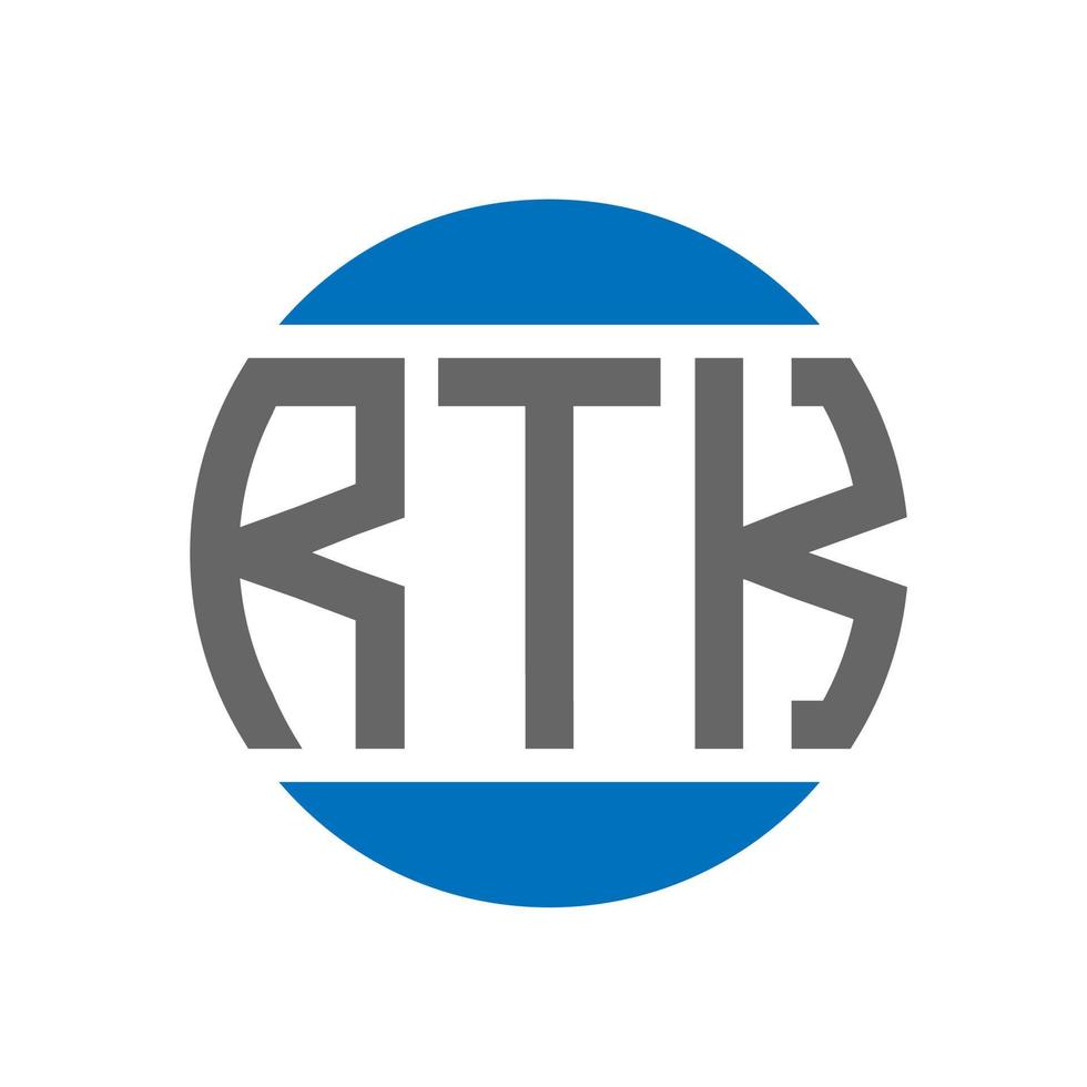 RTK letter logo design on white background. RTK creative initials circle logo concept. RTK ...