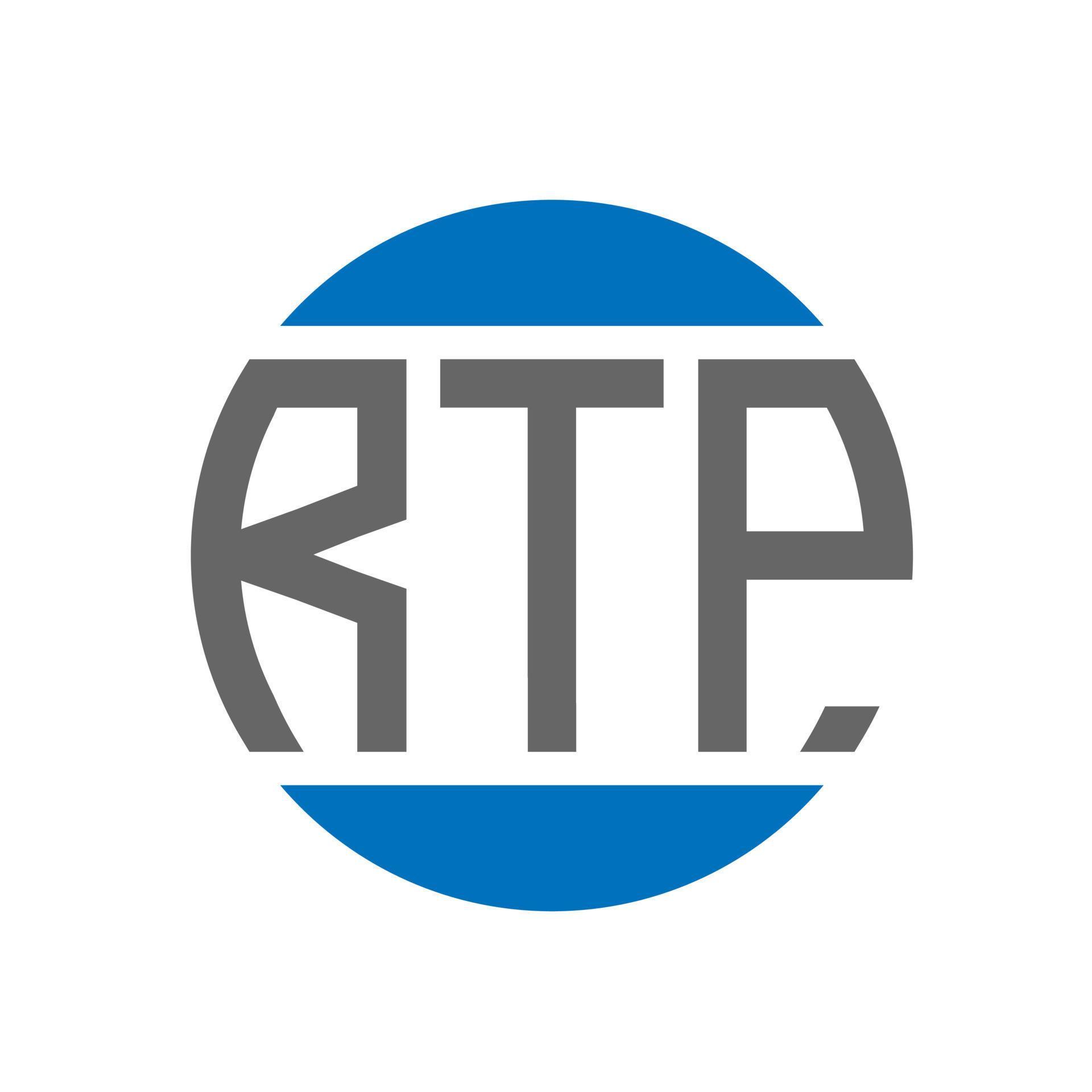 Rtp Letter Logo Design On White Background Rtp Creative Initials Circle Logo Concept Rtp