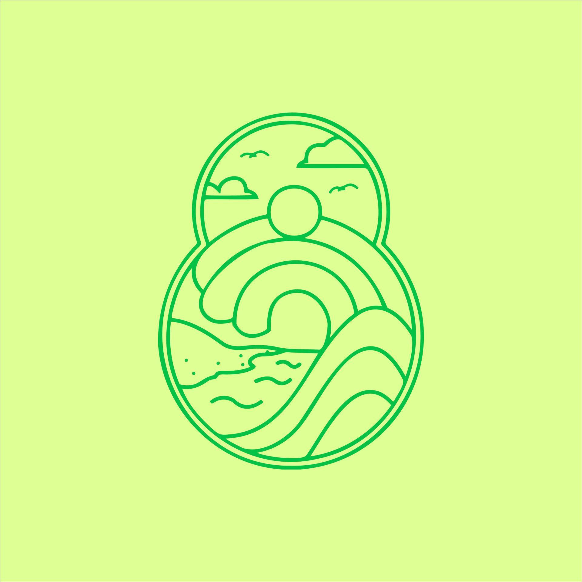 tidal waves line art Illustration 15584137 Vector Art at Vecteezy