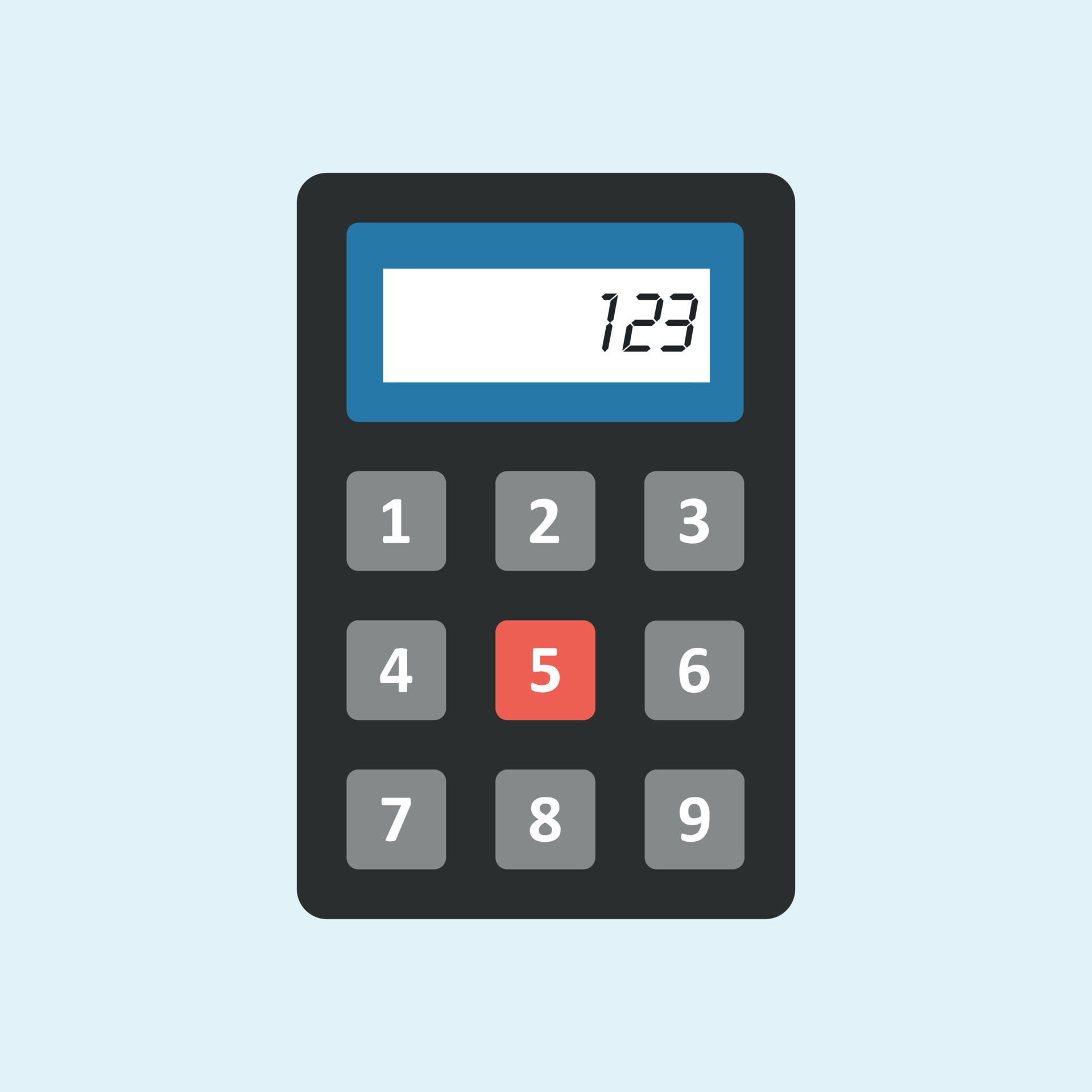 Digital calculator for students in vector file Adobe Illustrator ...
