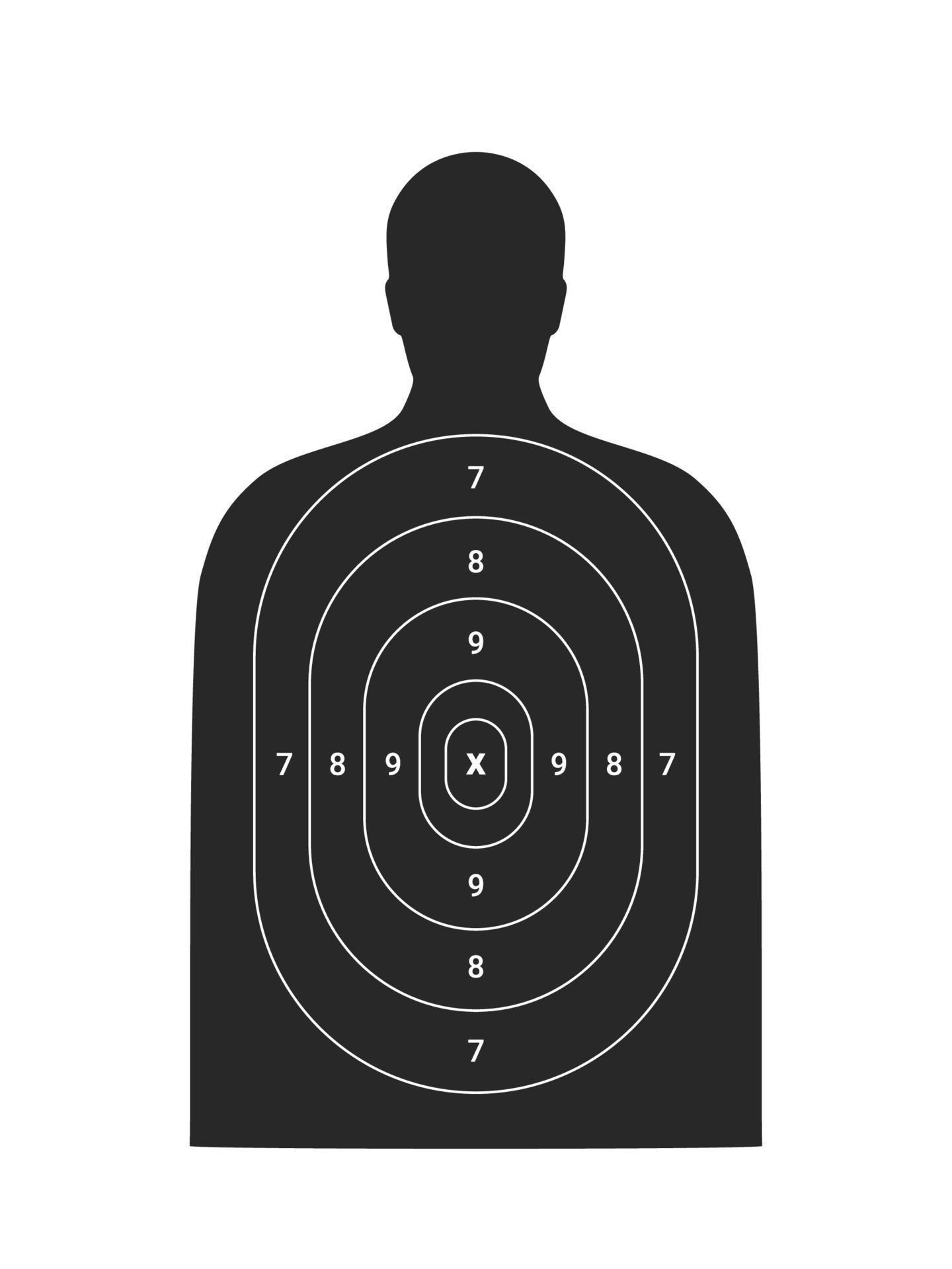 Human Target Body Silhouette For Shoot Training 15600162 Vector Art At Vecteezy