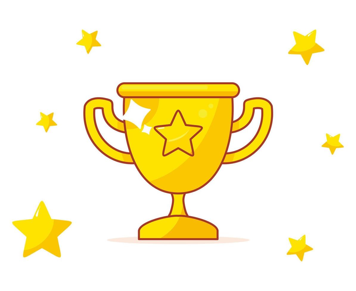 icono de copa de trofeo de dibujos animados de vector en ilustración de ... icono de copa de trofeo de dibujos animados de vector en ilustración de ...