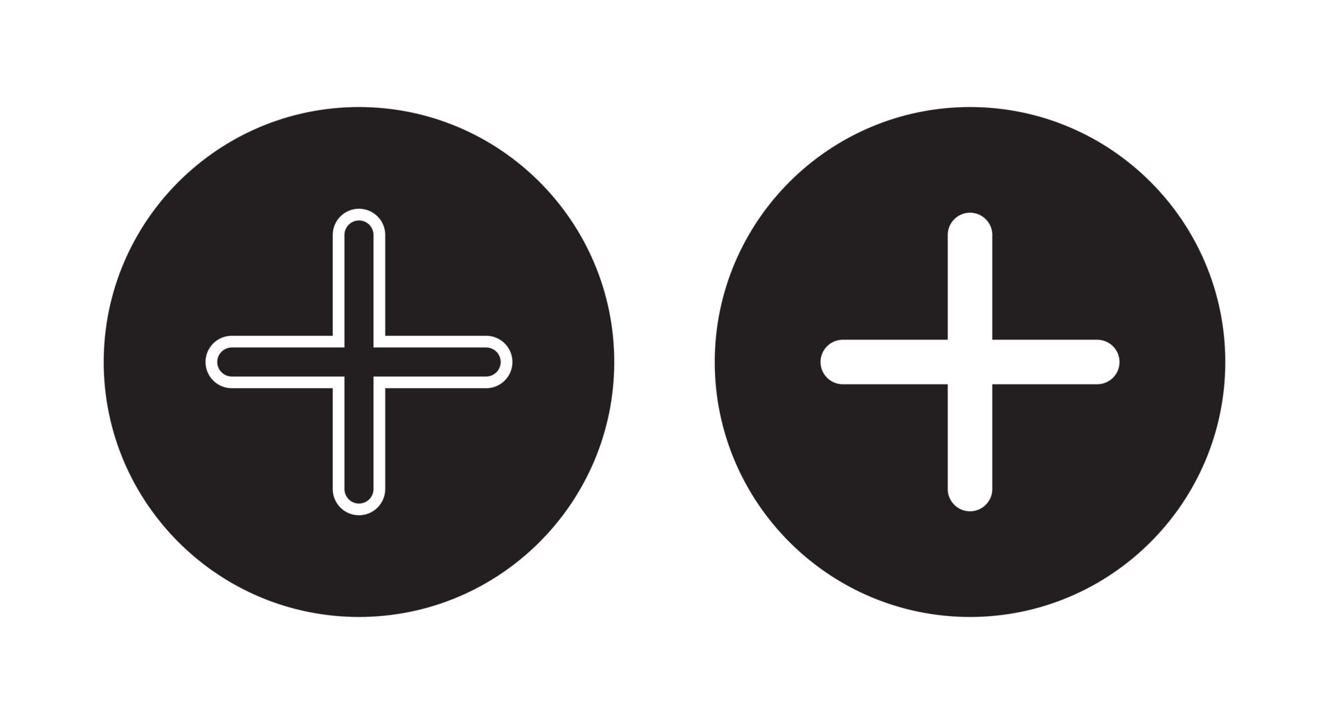 Add Button Icon Vector Plus Sign Symbol Isolated On Circle Background