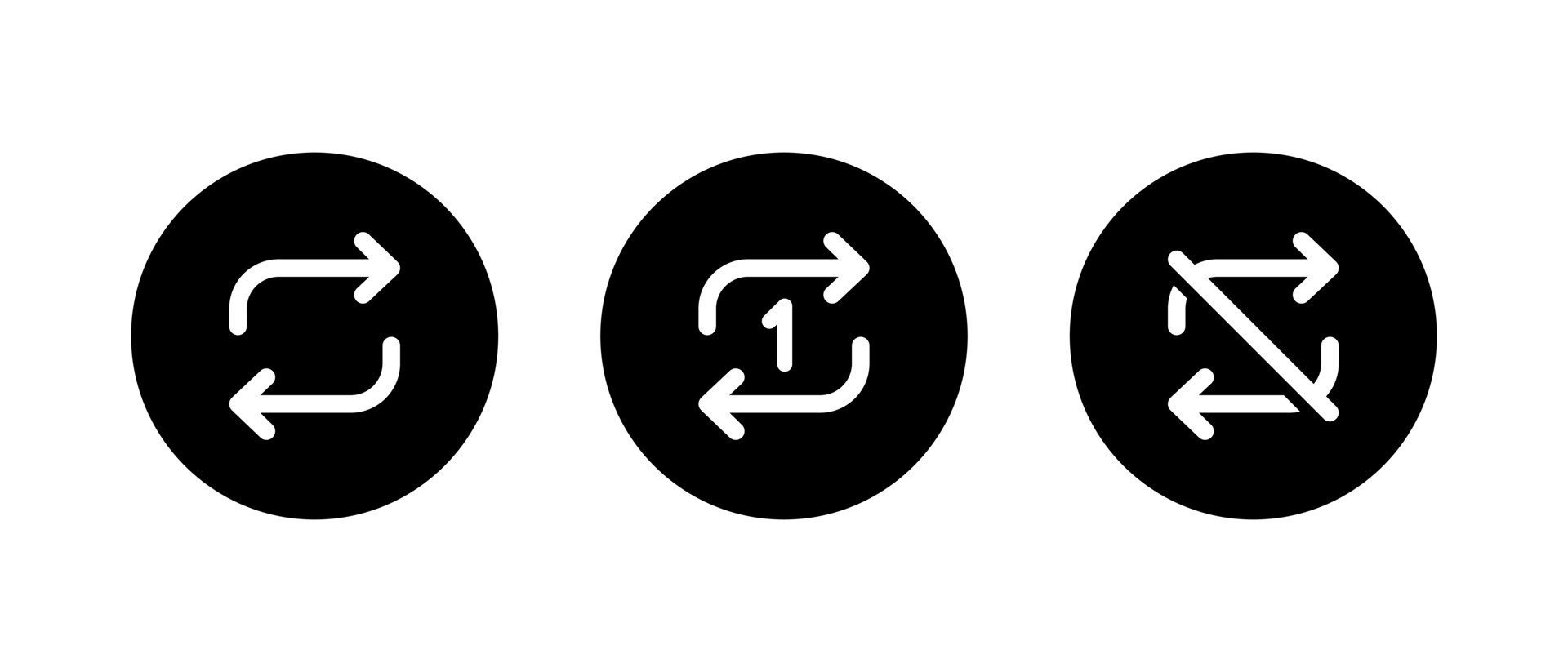 Repeat music button icon vector of media player app 15601396 Vector Art ... Repeat music button icon vector of media player app 15601396 Vector Art ...