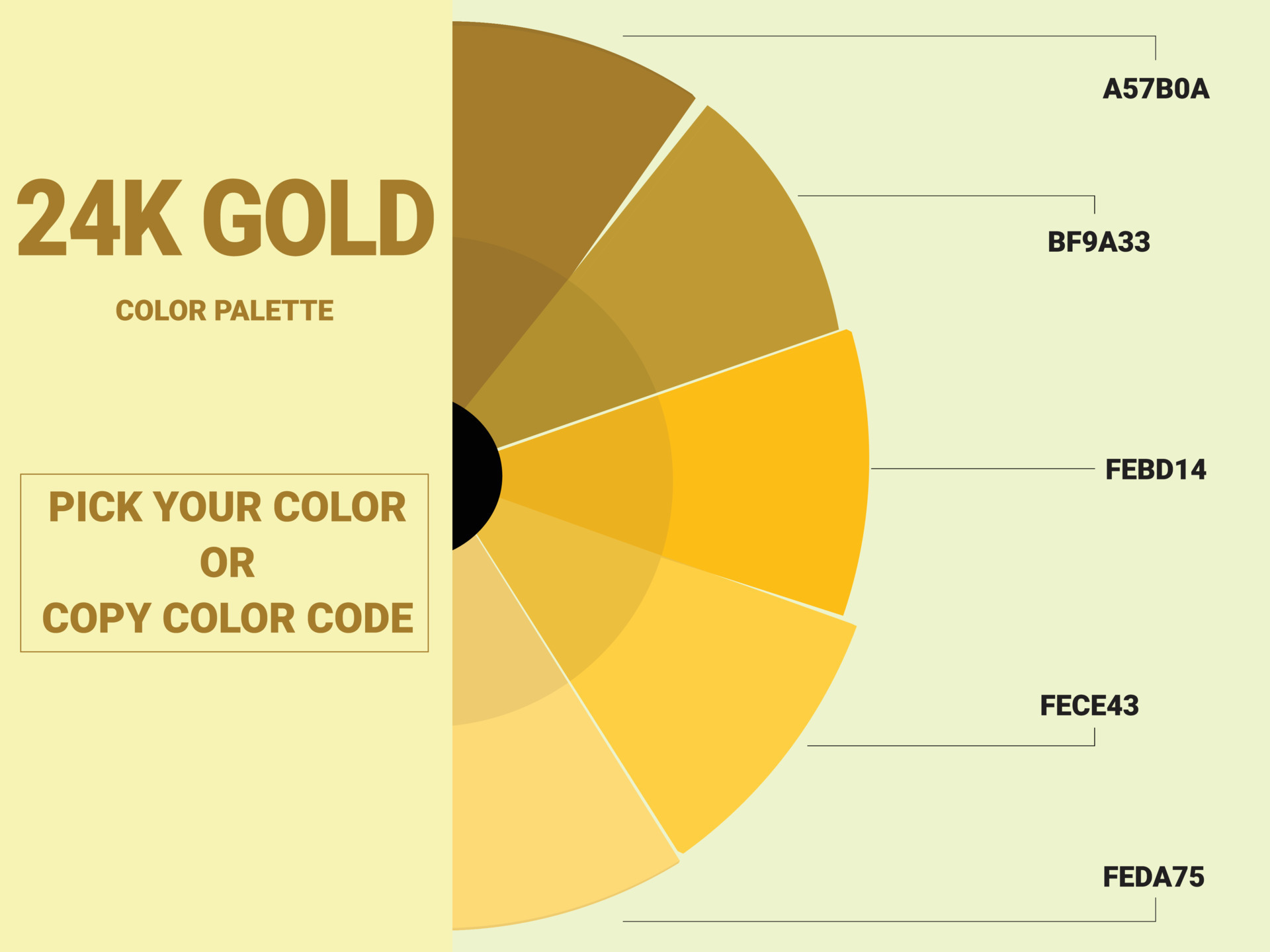24k Gold Color Palette 15601579 Vector Art At Vecteezy