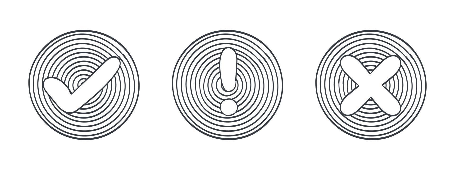 Check Marks Signs Drawn Icons Of Check Marks Checkbox Icons And Sketch Check Marks Signs