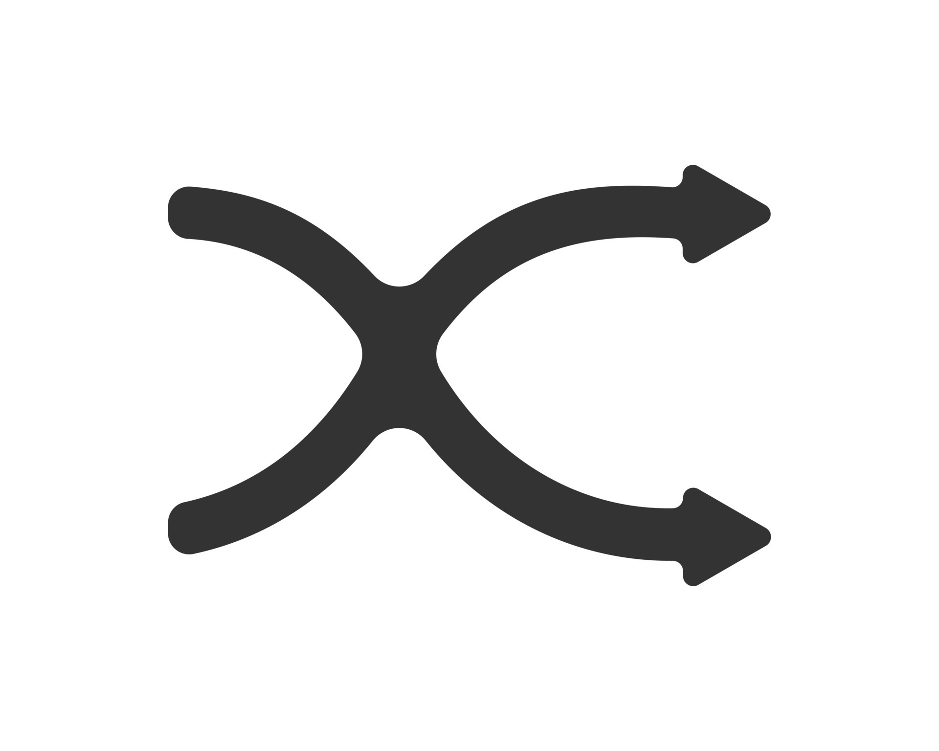 Shuffle icon. Random song sign. Change playlist order button 15601773 Vector Art at Vecteezy