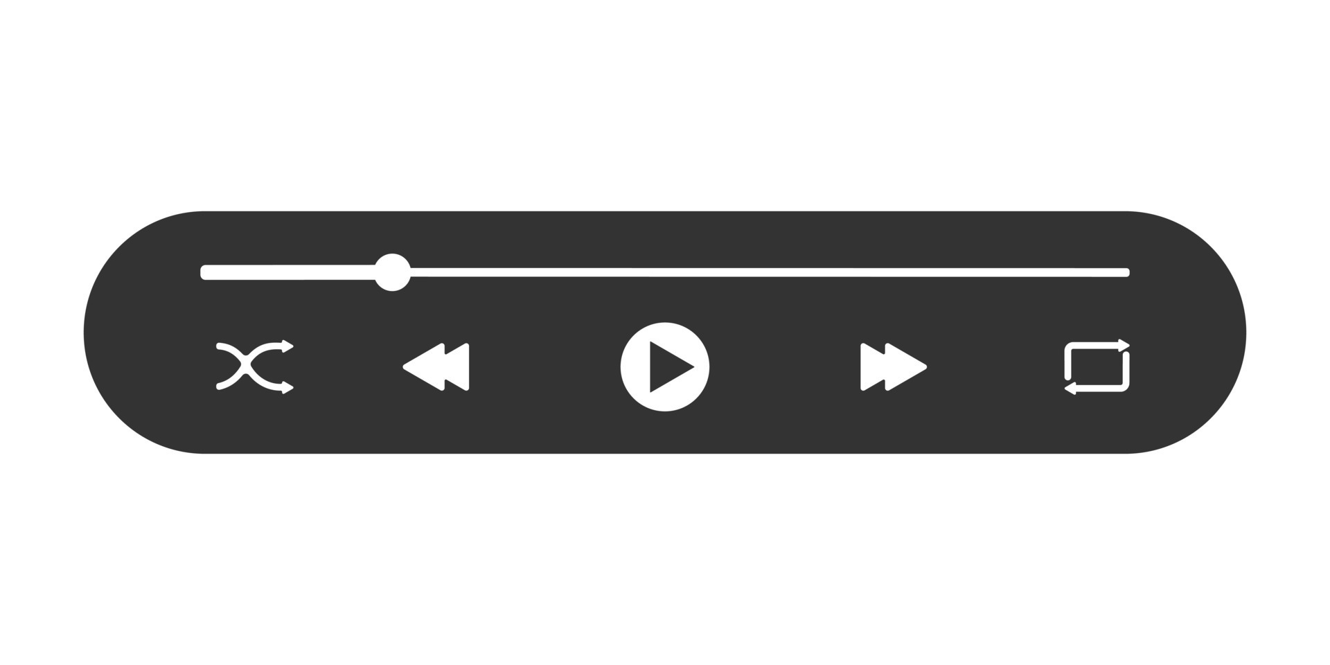 Audio Player Interface For Mobile App With Buttons And Loading Progress