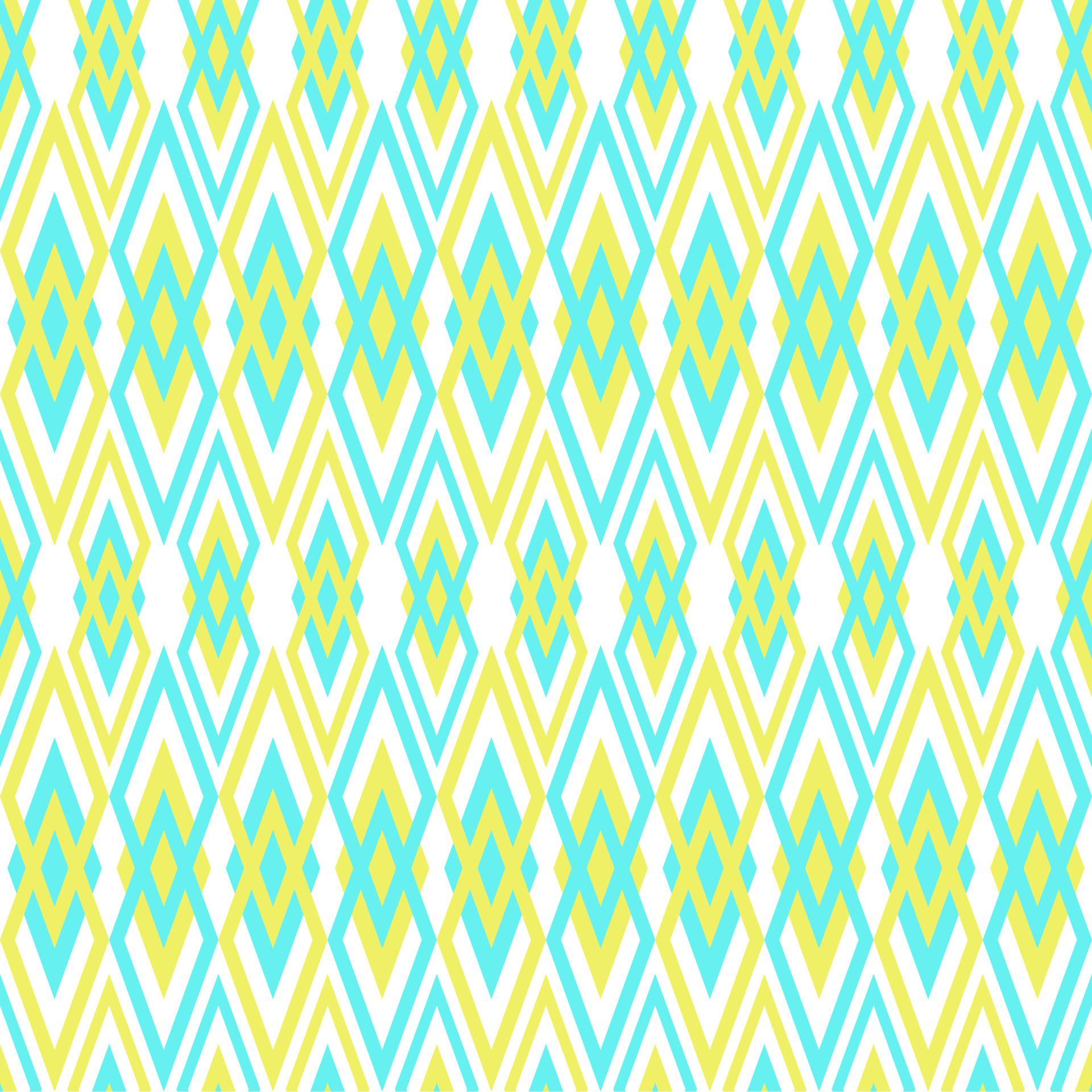Abstract Geometric Line Graphic Diamond Shape Seamless Pattern Yellow
