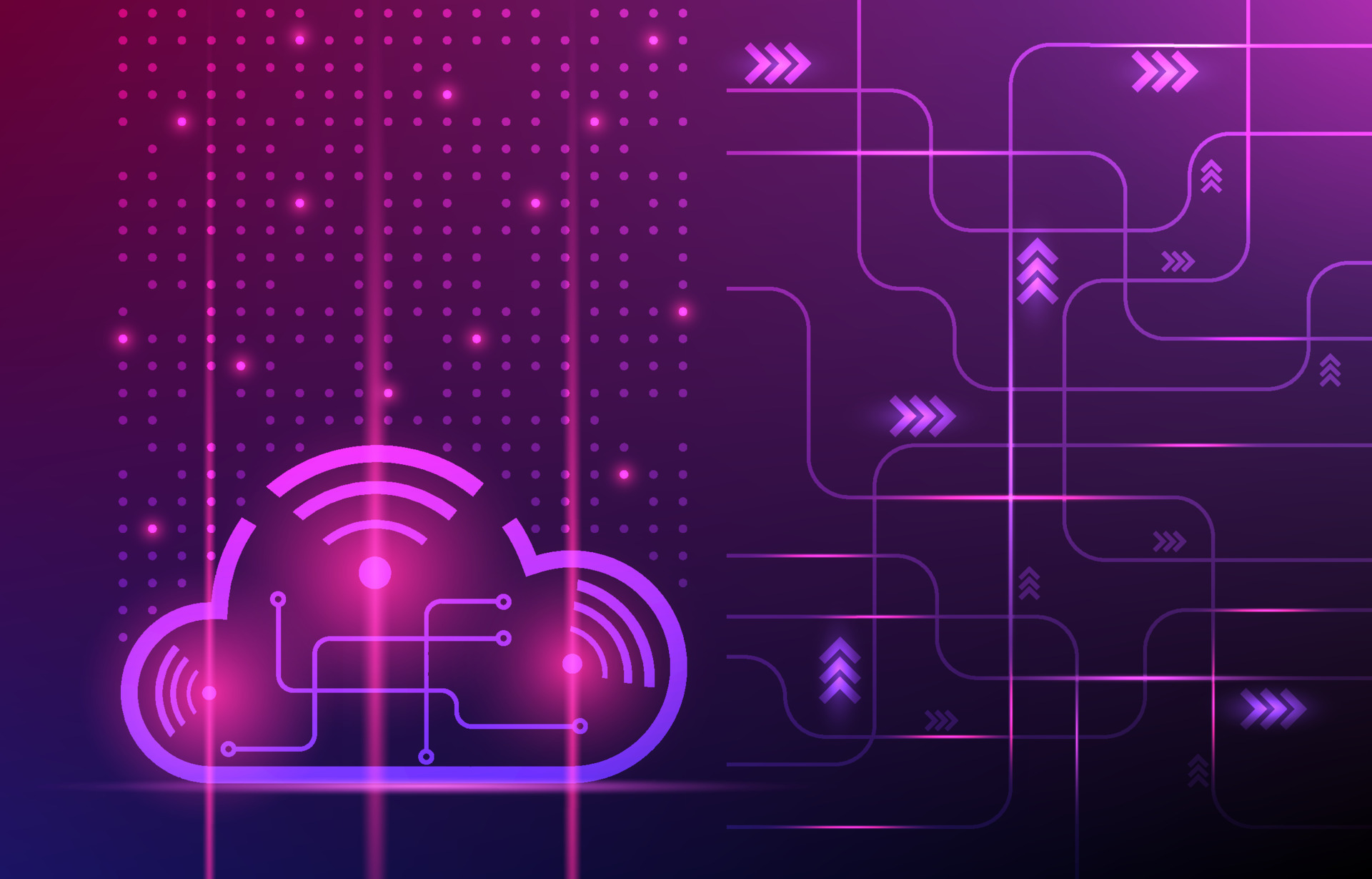 Cloud Technology Concept High Speed Connection Data Analysis Cyber