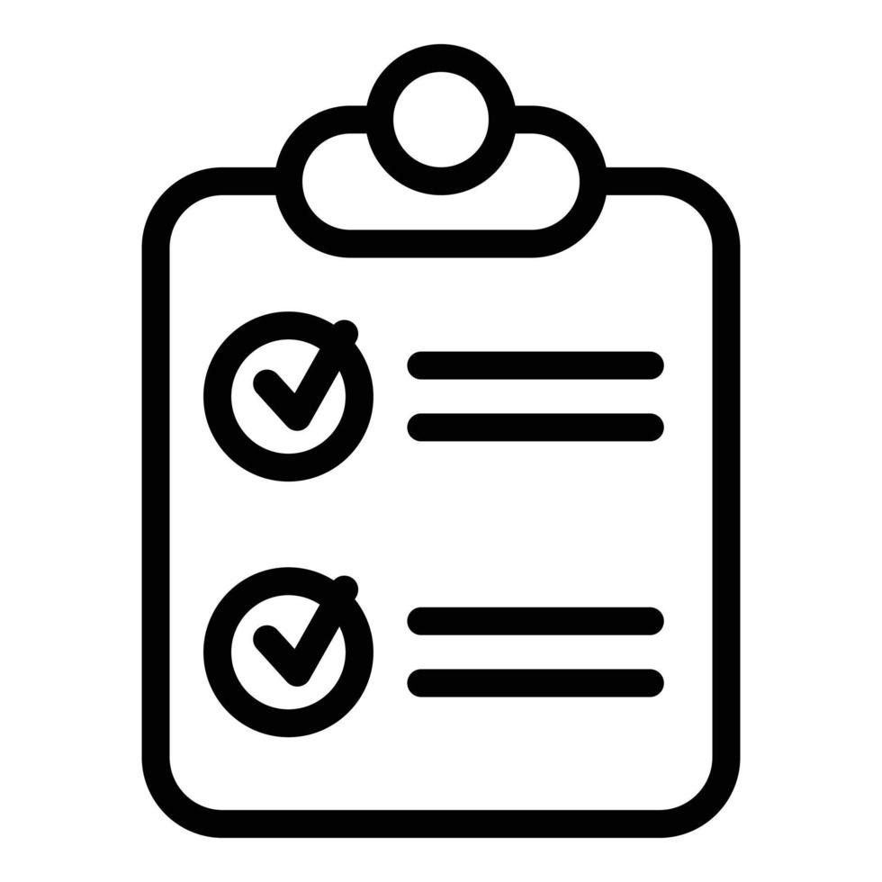 Clipboard check icon, outline style 15603555 Vector Art at Vecteezy