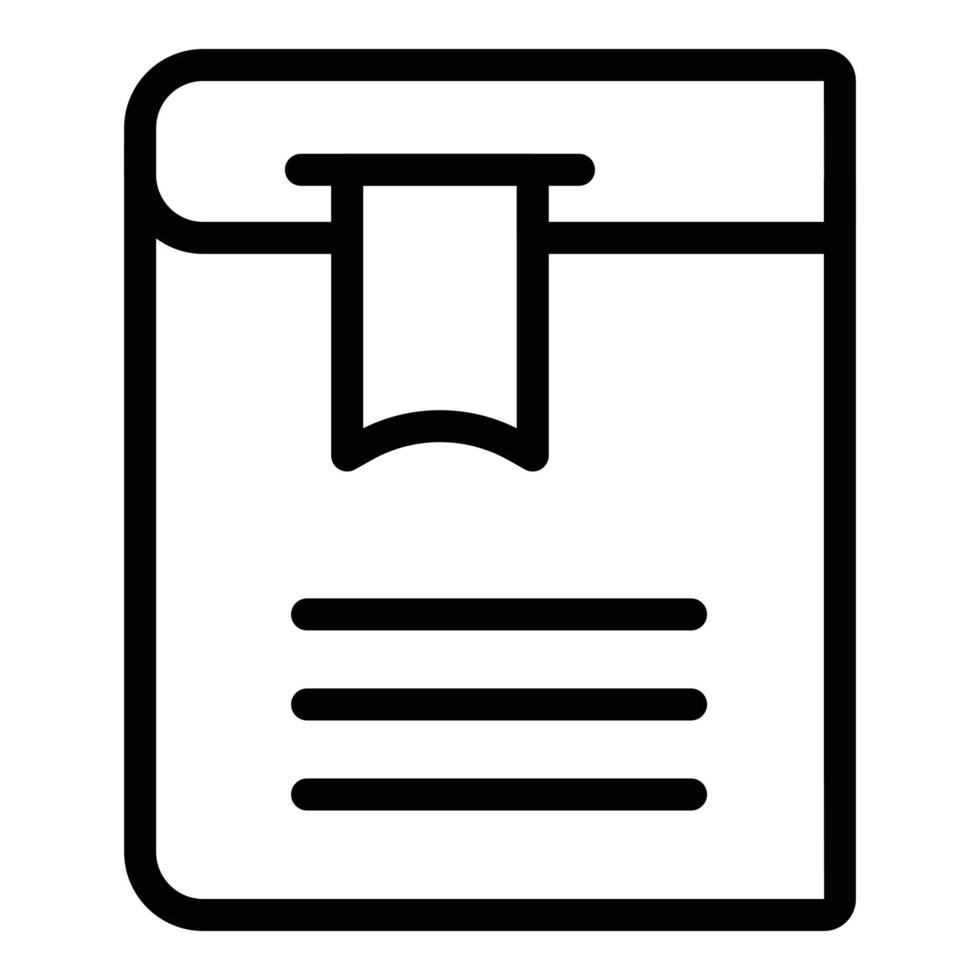 Literature Book Bookmark Icon Outline Style 15603863 Vector Art At