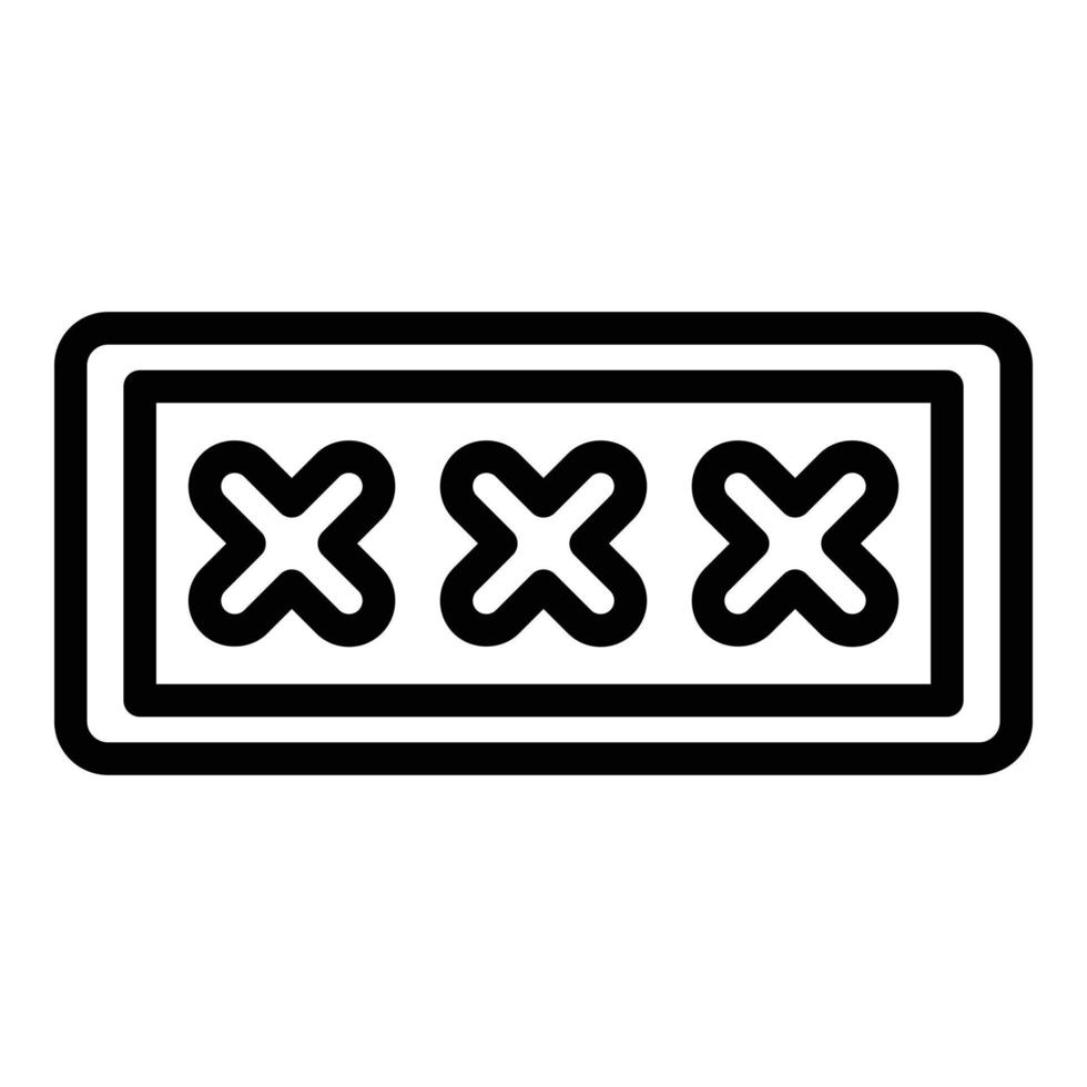 Incorrect Password Icon Outline Style 15603954 Vector Art At Vecteezy