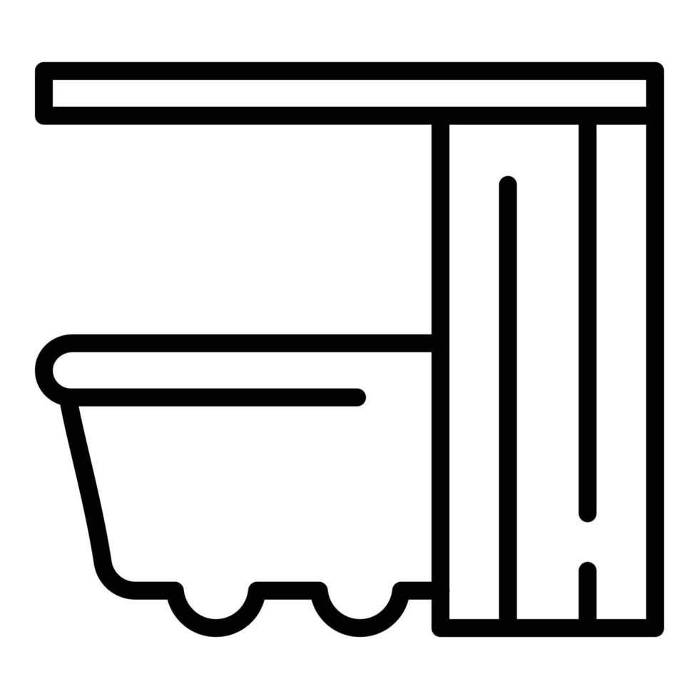Shower Curtain Water Icon Outline Style 15604489 Vector Art At Vecteezy