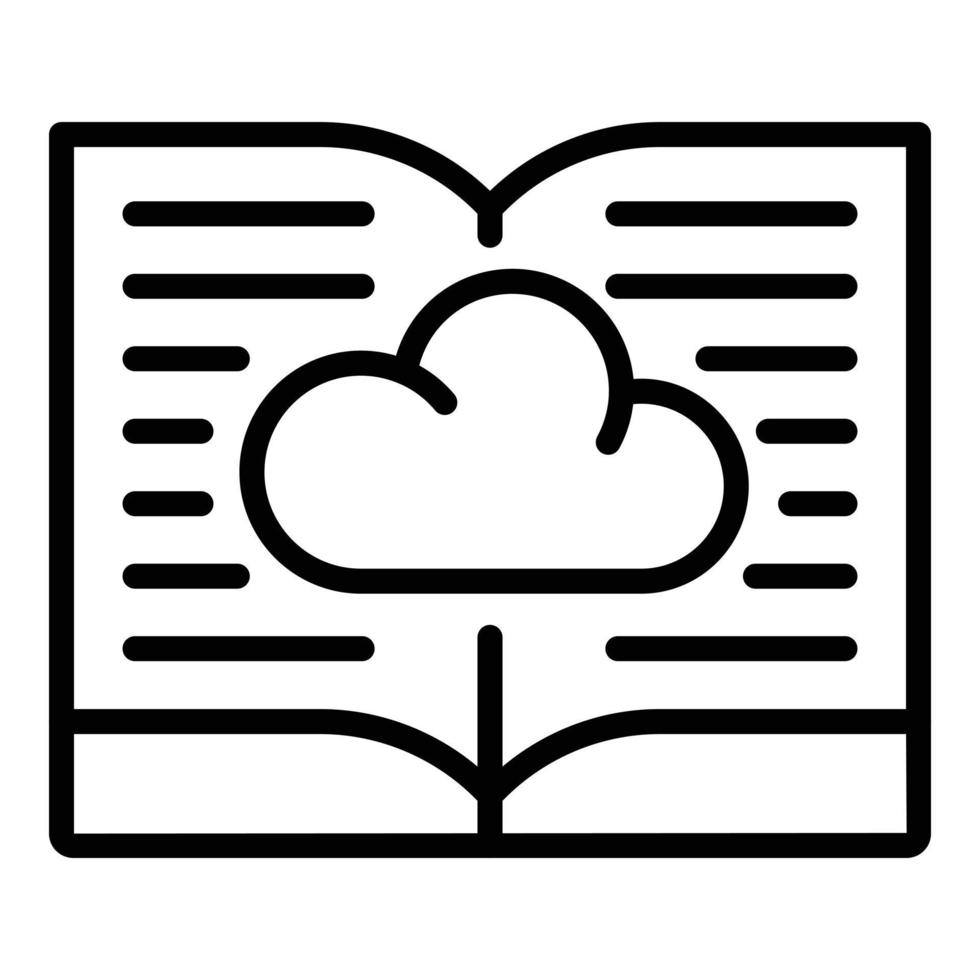 Book read data cloud icon, outline style 15605666 Vector Art at Vecteezy Book read data cloud icon, outline style 15605666 Vector Art at Vecteezy