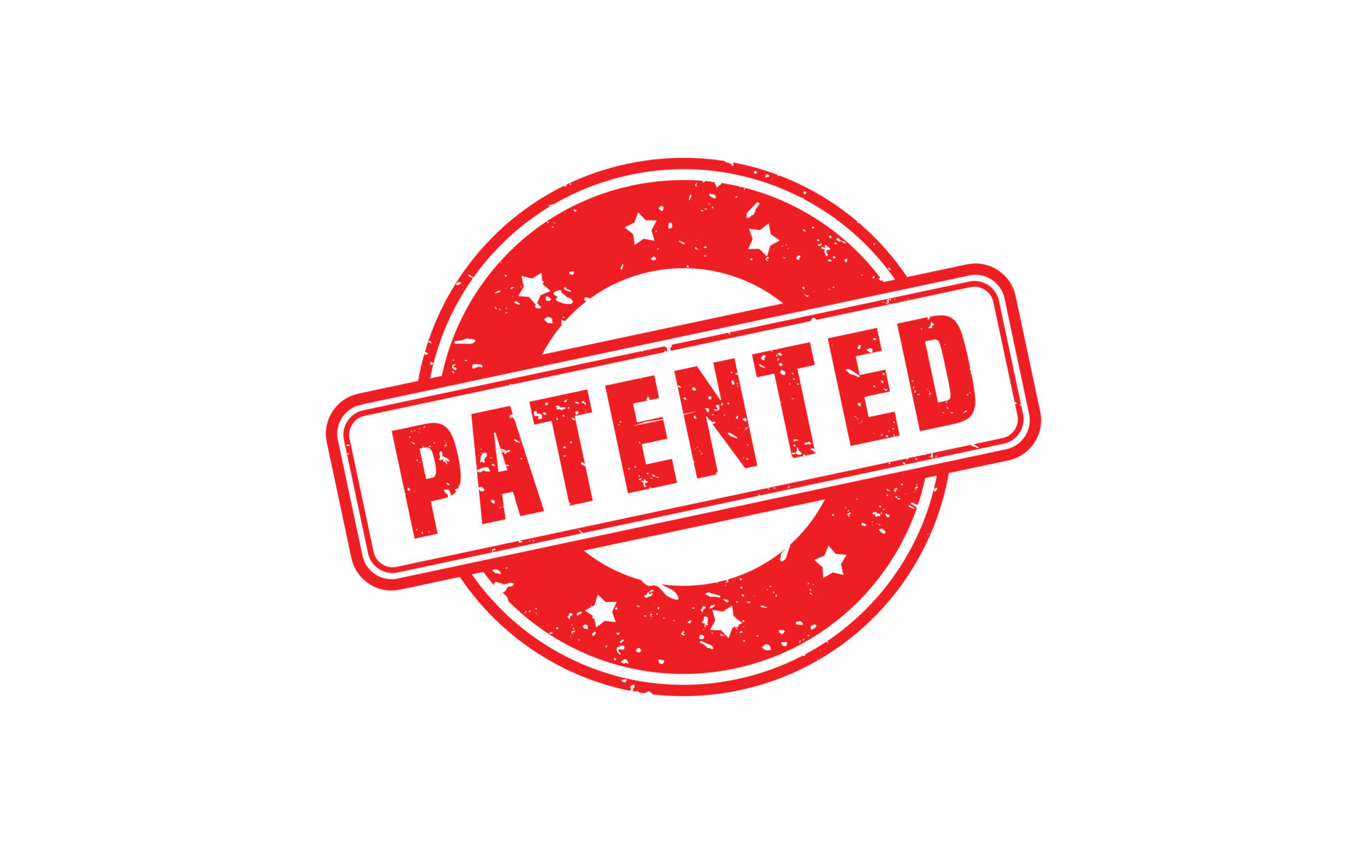 PATENTED rubber stamp with grunge style on white background 15606067 ...