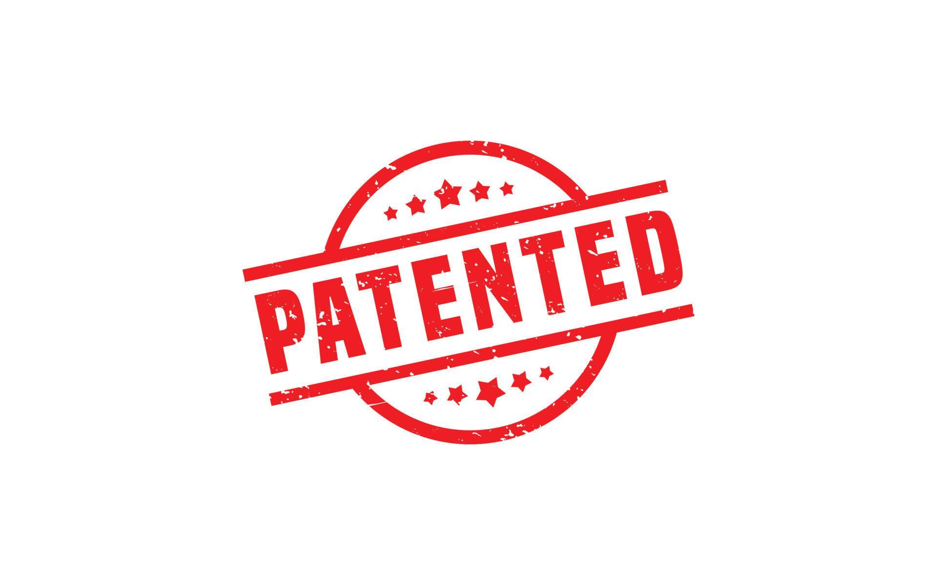 PATENTED rubber stamp with grunge style on white background 15606074 ...