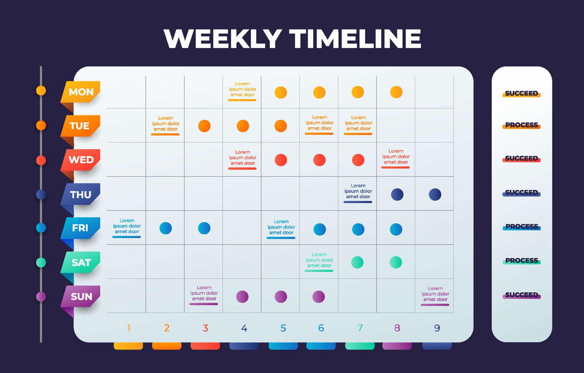 Weekly Timeline Template Gradient 15606149 Vector Art at Vecteezy Weekly Timeline Template Gradient 15606149 Vector Art at Vecteezy
