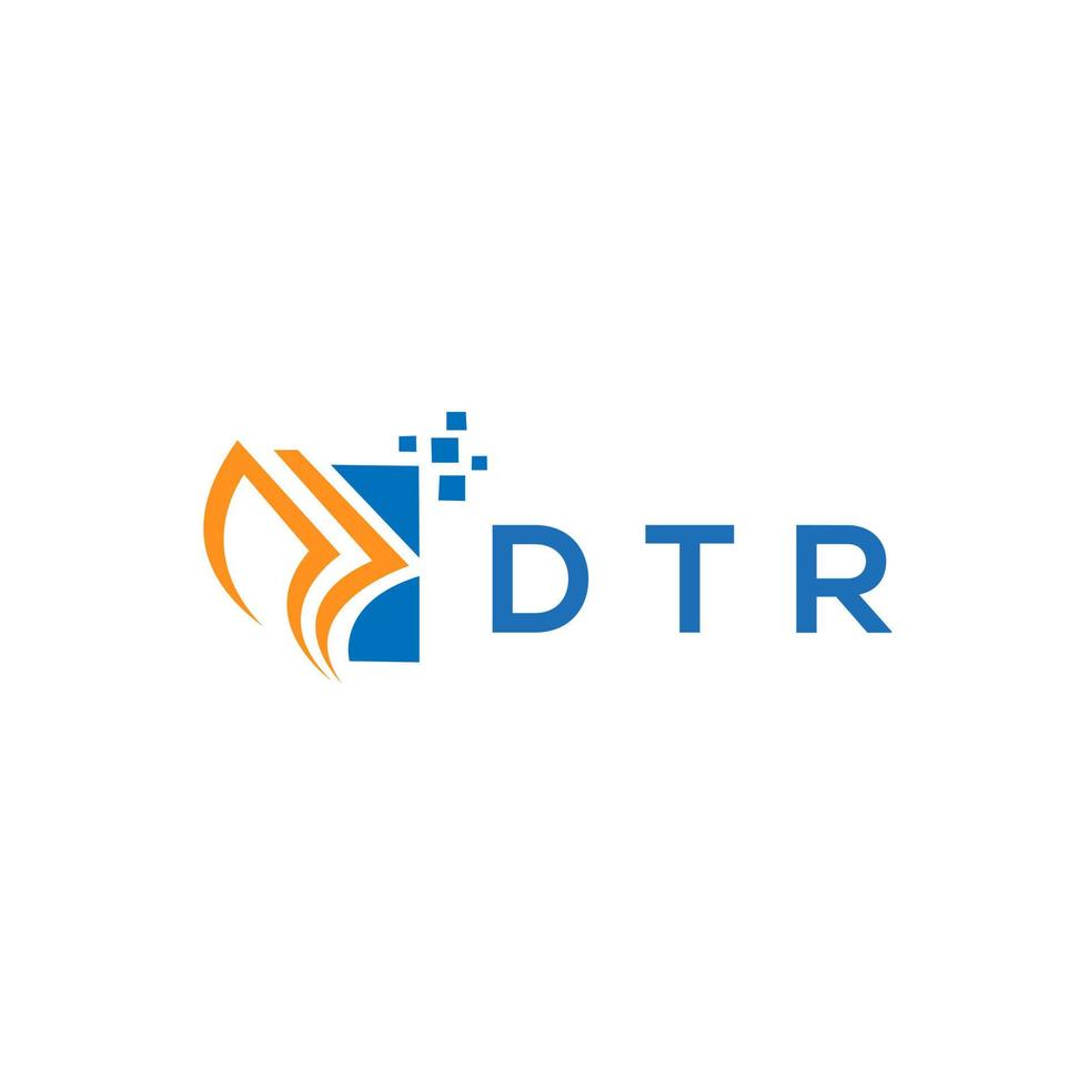 DTR credit repair accounting logo design on white background. DTR ...