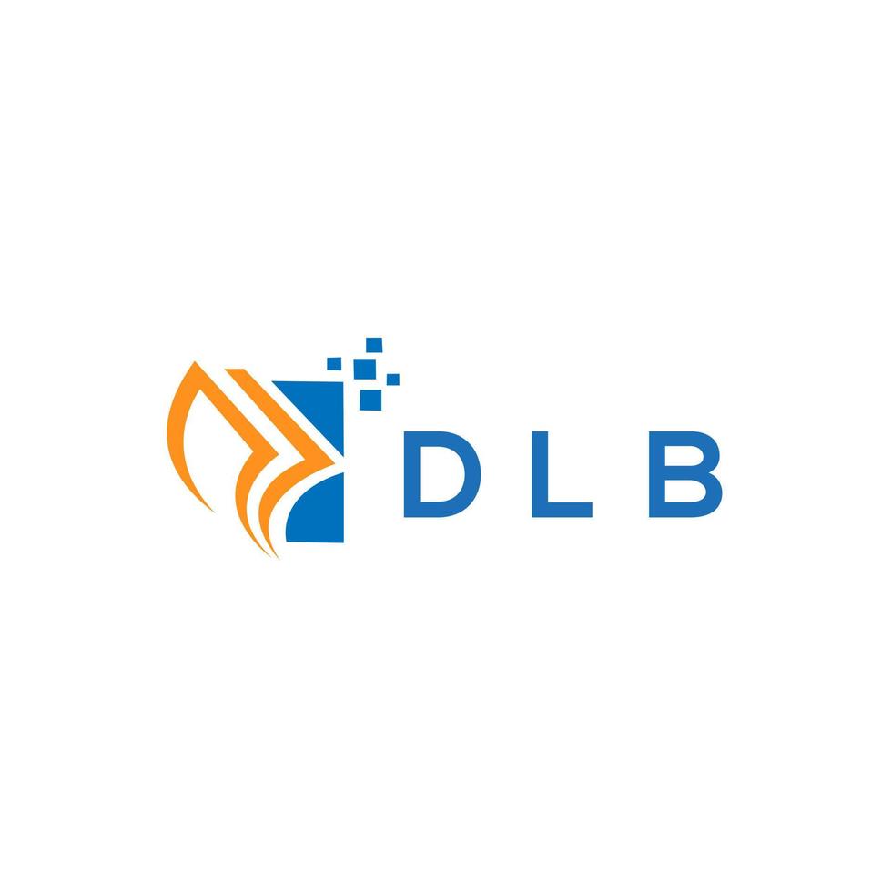 DLB credit repair accounting logo design on white background. DLB creative initials Growth graph ...
