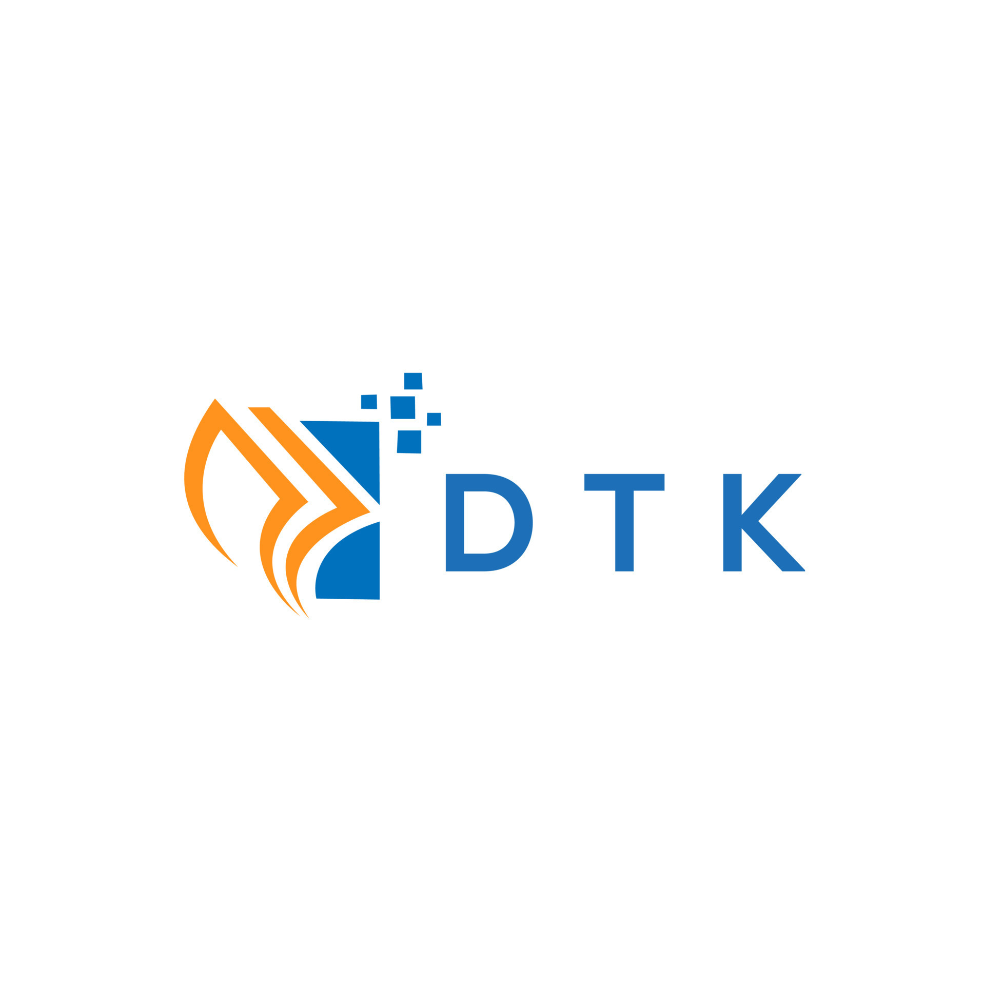diseño de logotipo de contabilidad de reparación de crédito dtk sobre fondo blanco. dtk creative ...