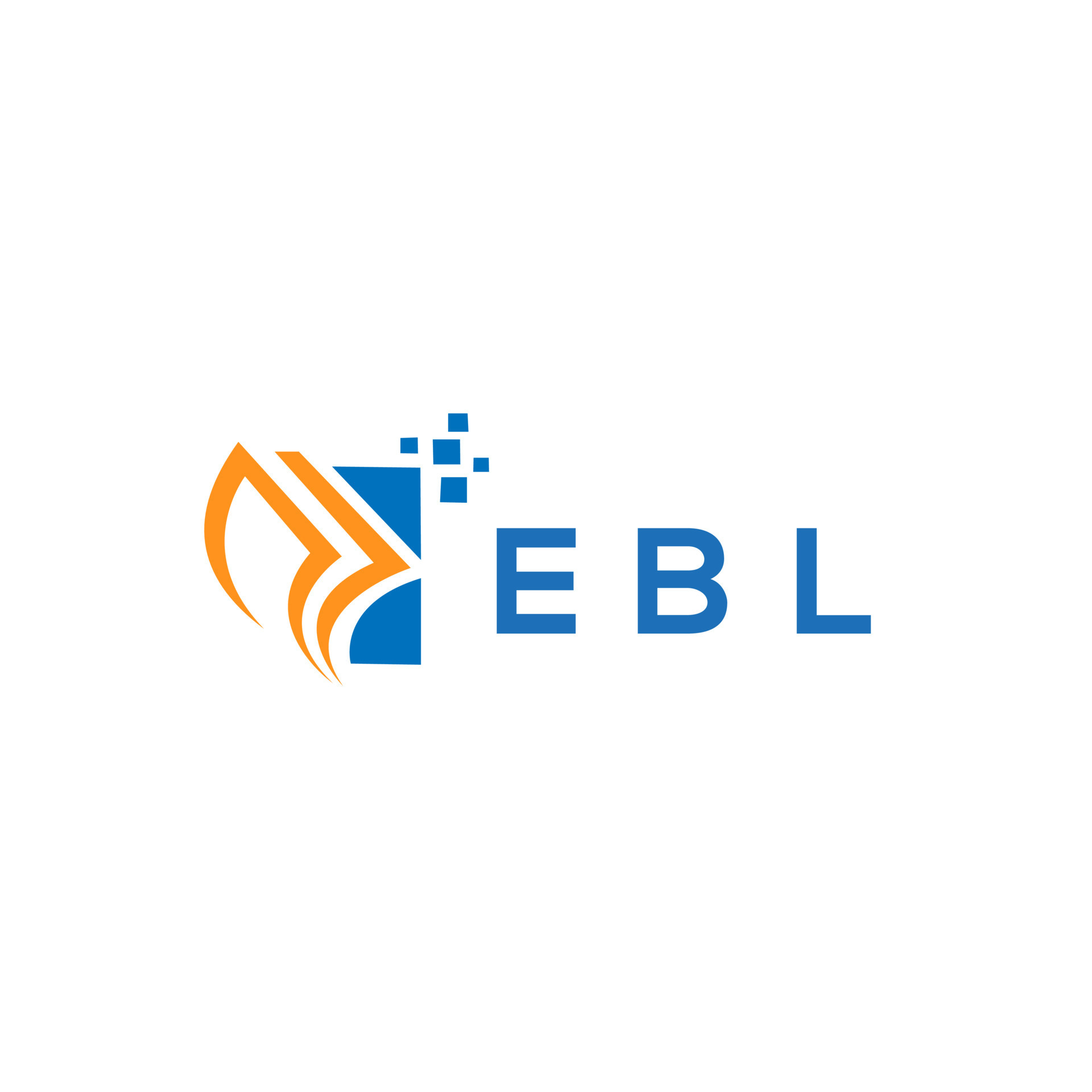 EBL credit repair accounting logo design on white background. EBL creative initials Growth graph ...