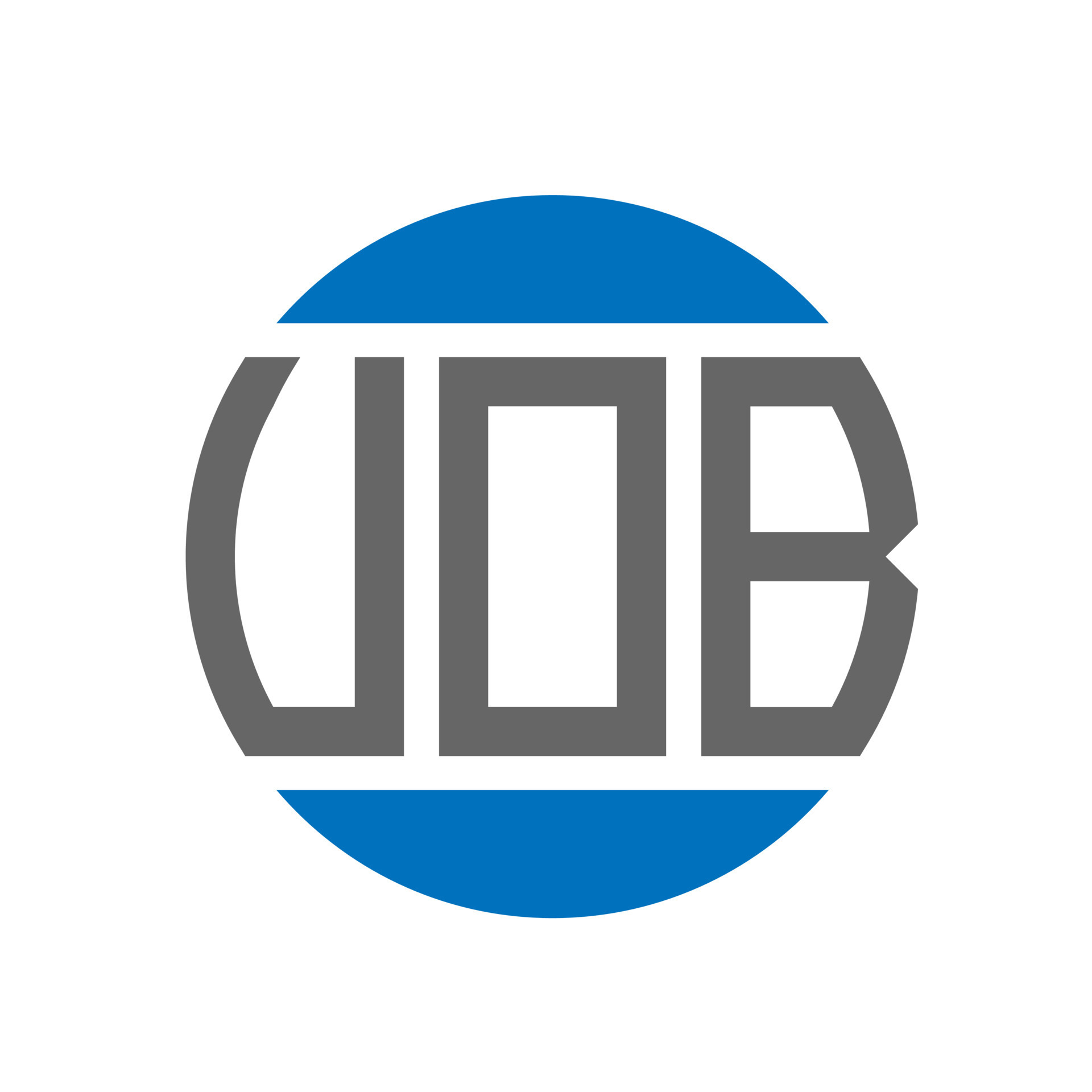 UOB letter logo design on white background. UOB creative initials circle logo concept. UOB ...