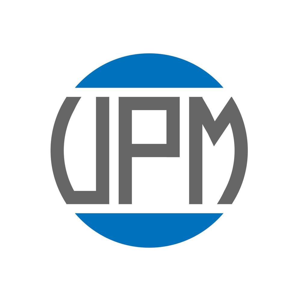Upm Letter Logo Design On White Background Upm Creative Initials Circle Logo Concept Upm