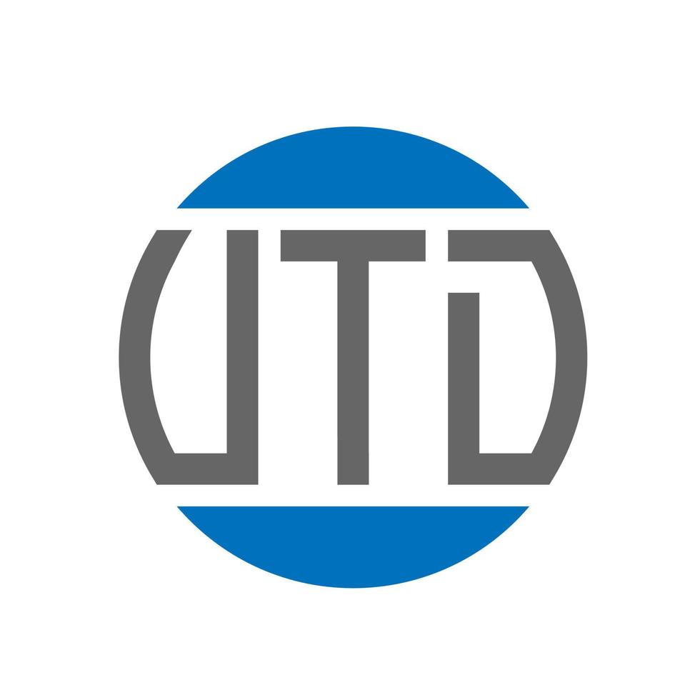 UTD letter logo design on white background. UTD creative initials circle logo concept. UTD ...