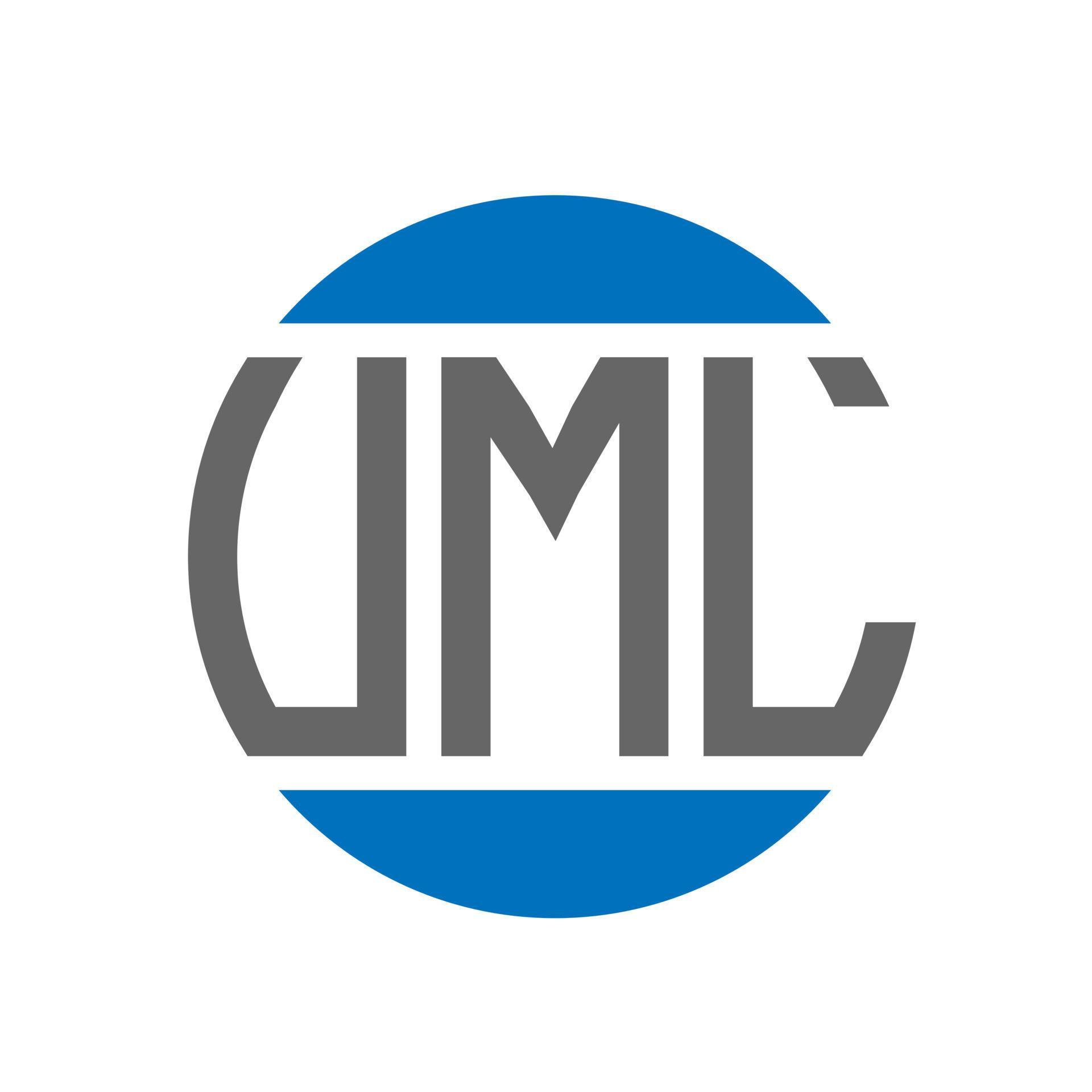 UML letter logo design on white background. UML creative initials ...