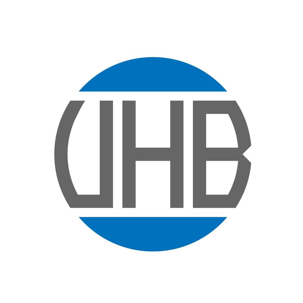 UHB letter logo design on white background. UHB creative initials circle logo concept. UHB ...