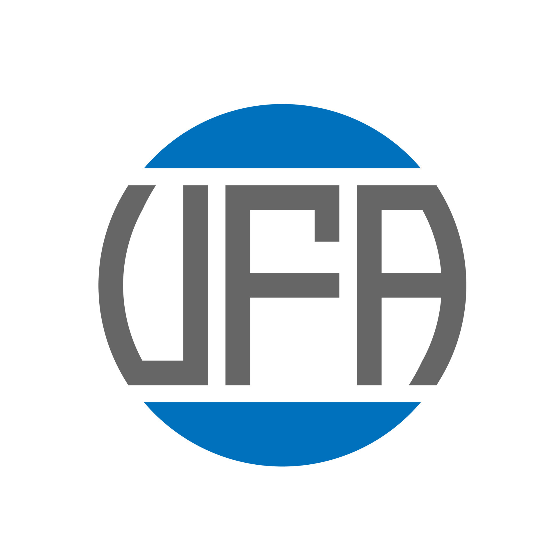 UFA letter logo design on white background. UFA creative initials circle logo concept. UFA ...