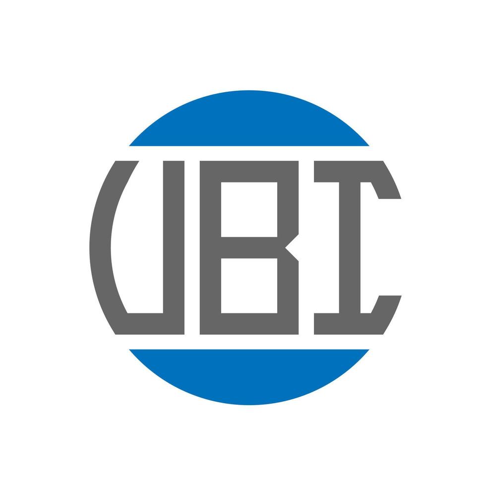 Ubi Letter Logo Design On White Background Ubi Creative Initials Circle Logo Concept Ubi