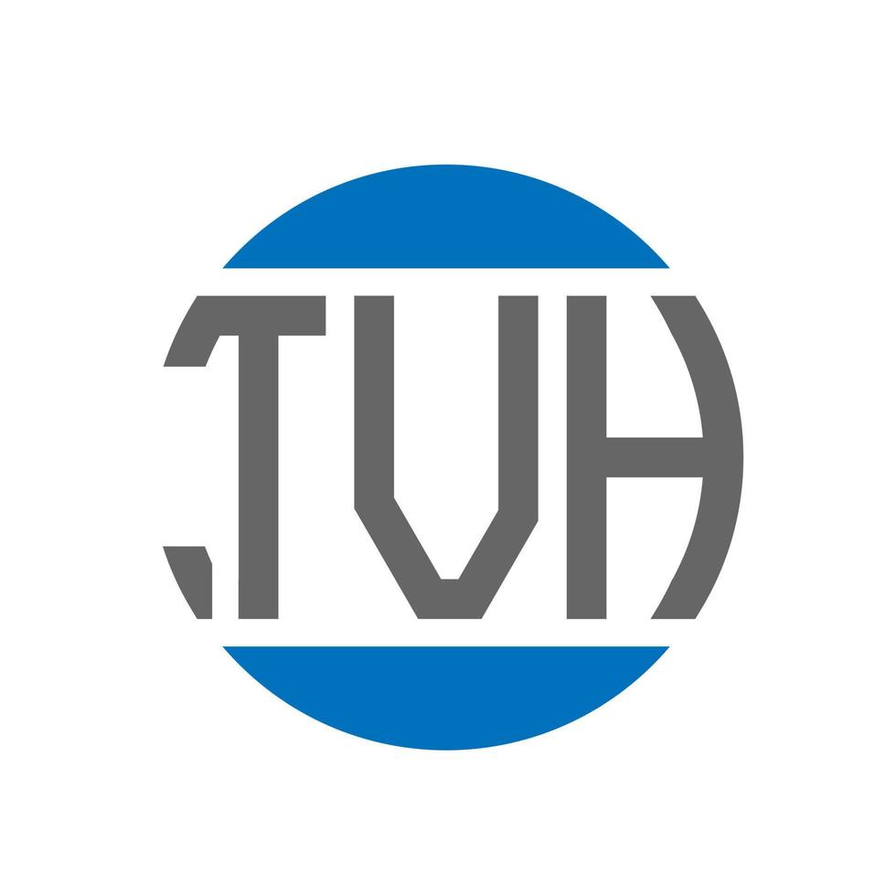 diseño del logotipo de la letra tvh sobre fondo blanco. tvh creative initials circle logo ...