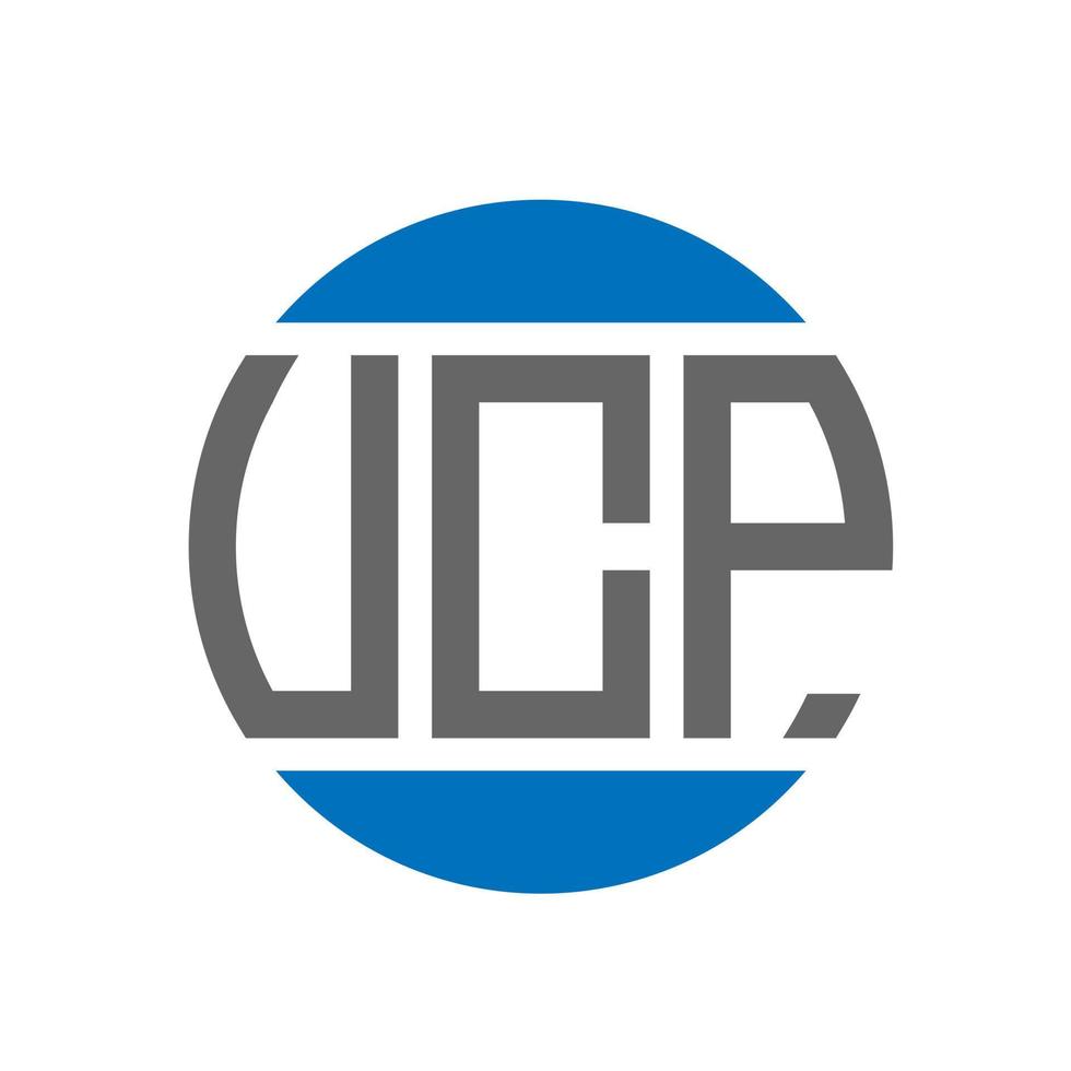 Diseño De Logotipo De Letra Ucp Sobre Fondo Blanco Concepto De Logotipo De Círculo De Iniciales