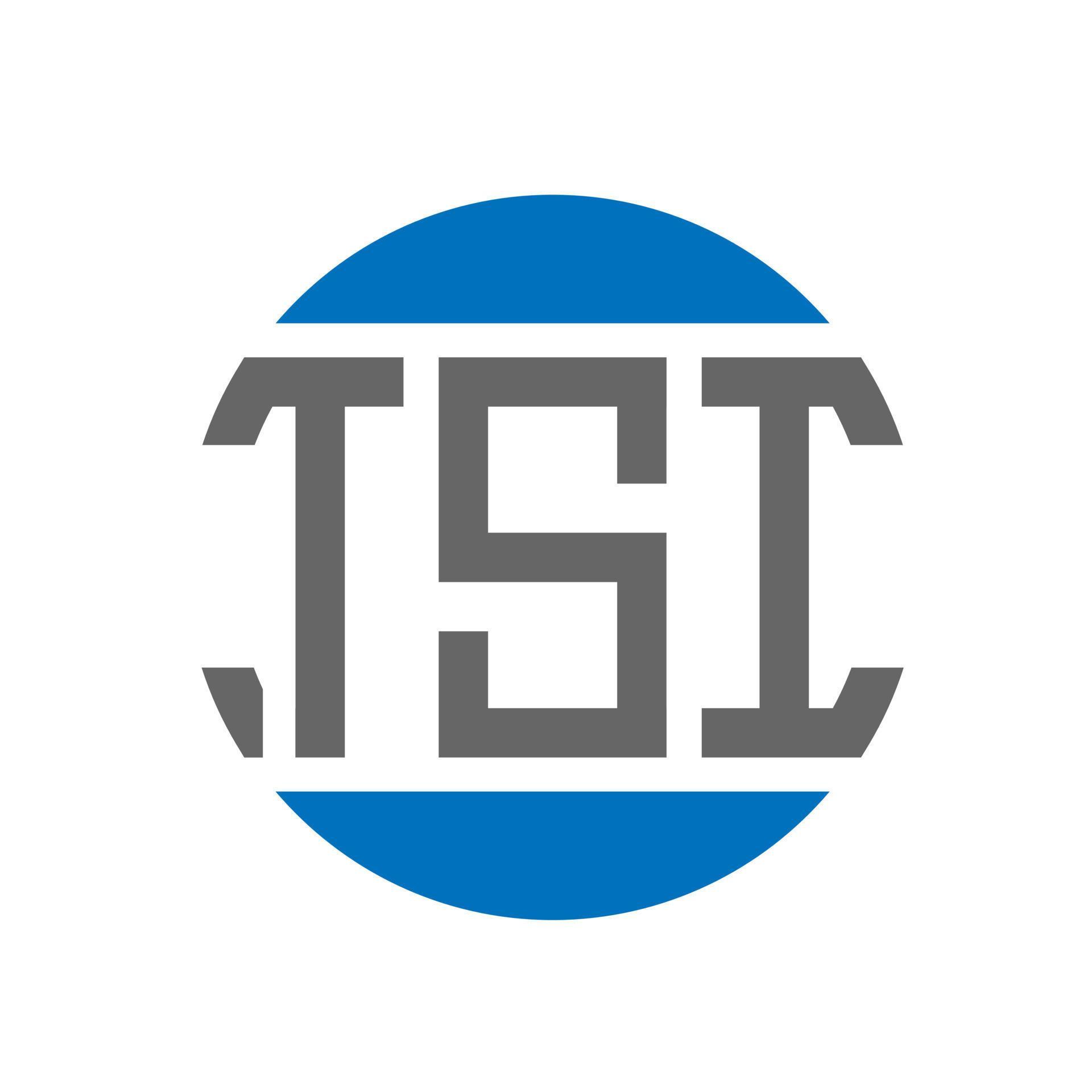 Tsi Letter Logo Design On White Background Tsi Creative Initials Circle Logo Concept Tsi