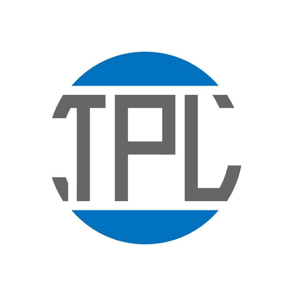 TPL letter logo design on white background. TPL creative initials circle logo concept. TPL ...