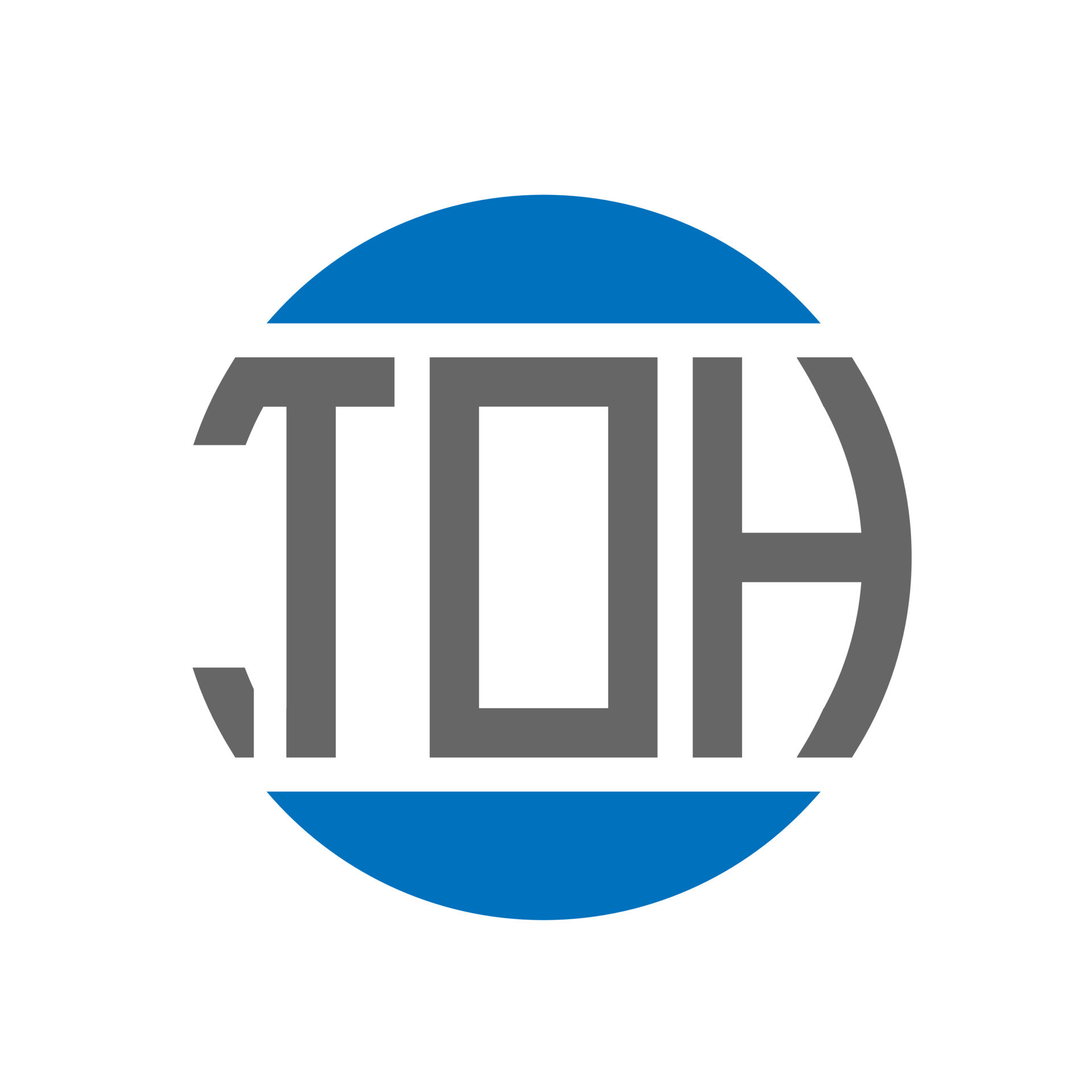 diseño de logotipo de letra toh sobre fondo blanco. concepto de logotipo de círculo de iniciales ...