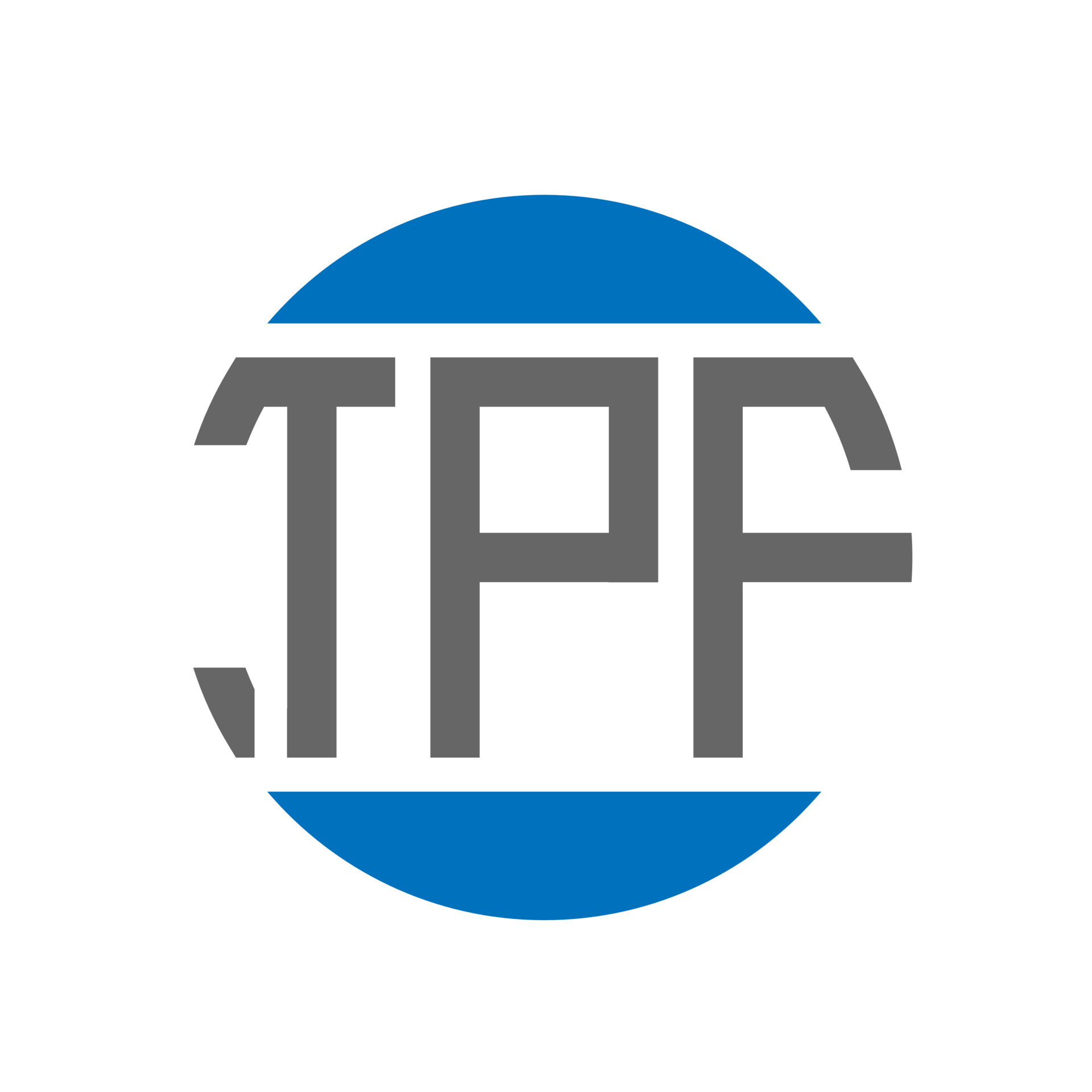 TPF letter logo design on white background. TPF creative initials circle logo concept. TPF ...
