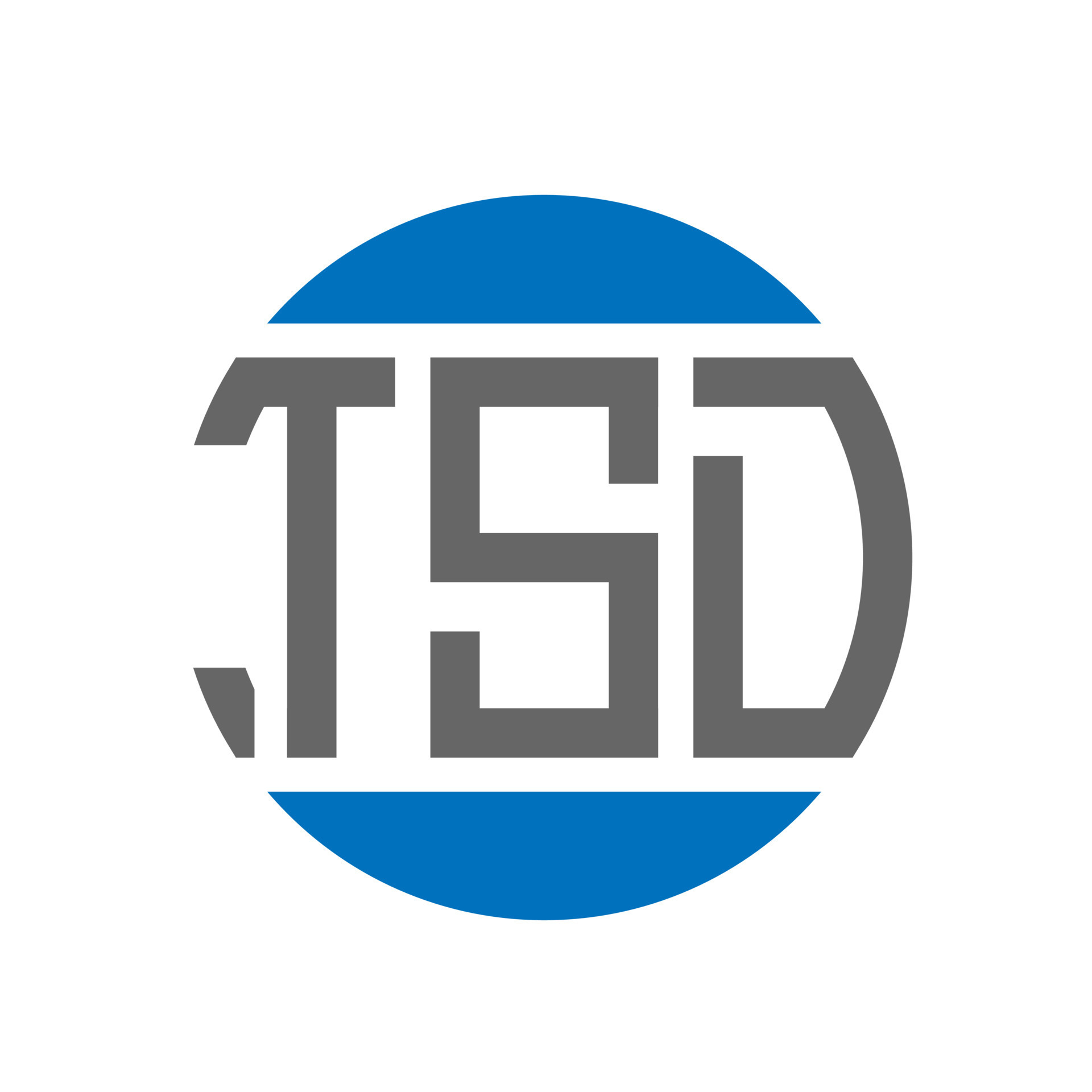 diseño de logotipo de letra tsd sobre fondo blanco. concepto de logotipo de círculo de iniciales ...