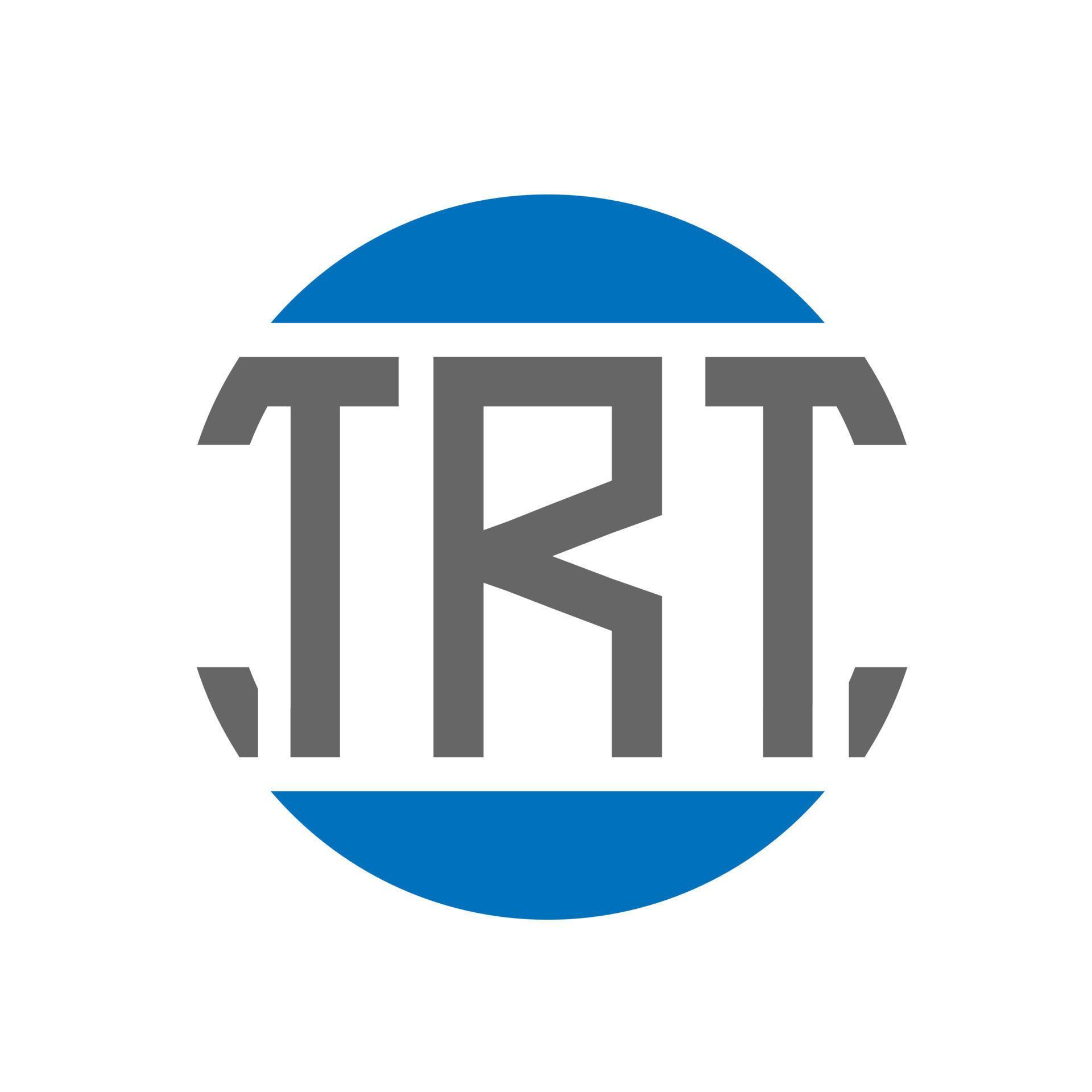 TRT letter logo design on white background. TRT creative initials circle logo concept. TRT ...