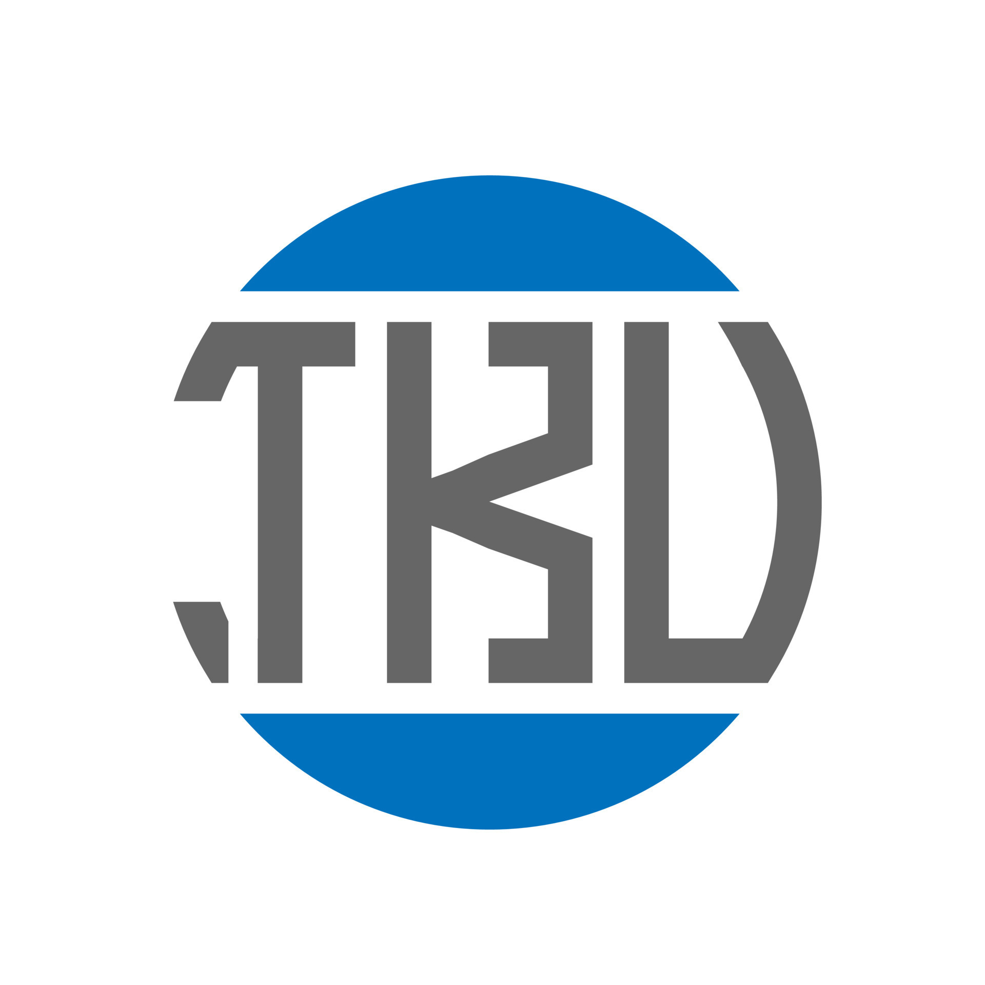 diseño de logotipo de letra tku sobre fondo blanco. concepto de logotipo de círculo de iniciales ...