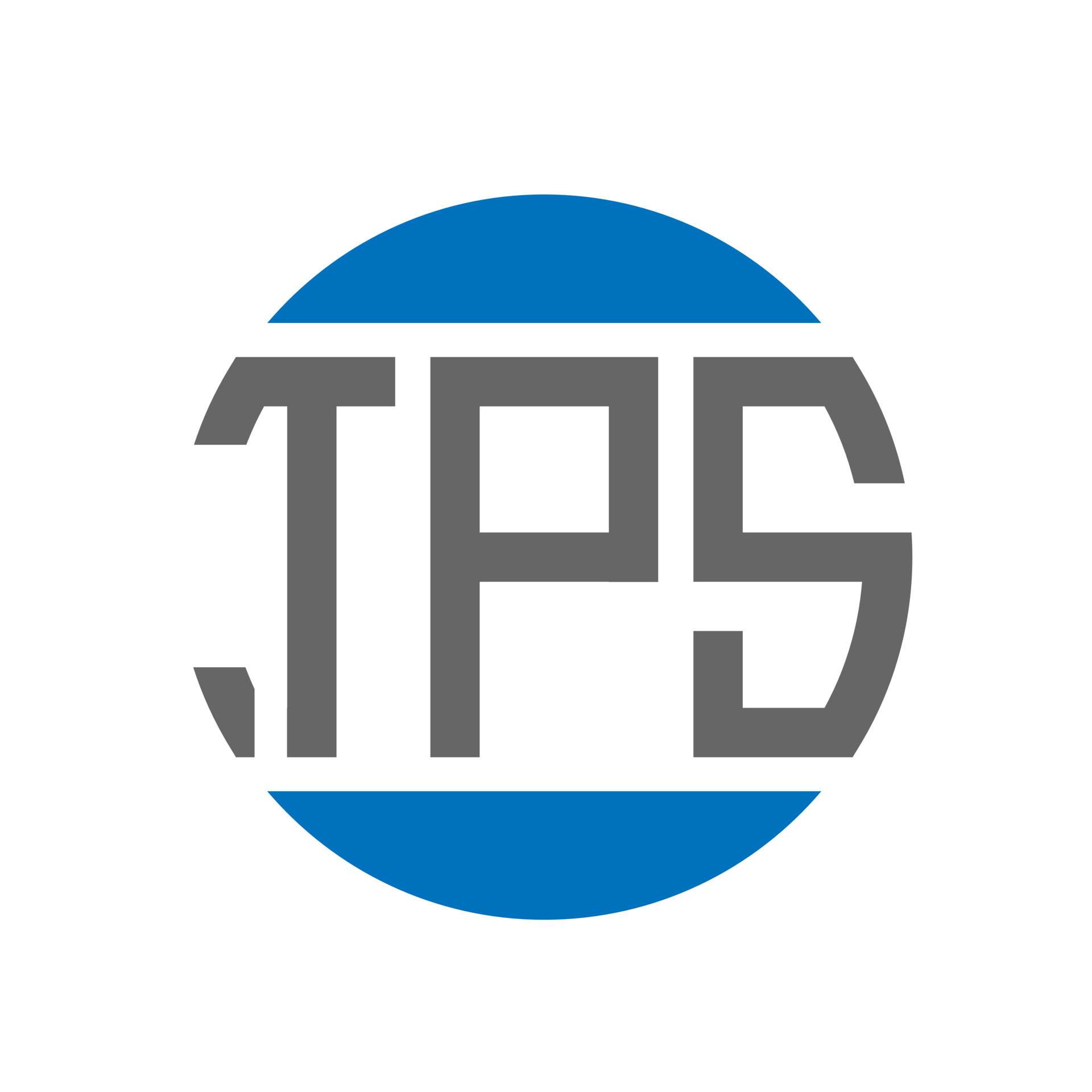 diseño de logotipo de letra tps sobre fondo blanco. concepto de logotipo de círculo de iniciales ...