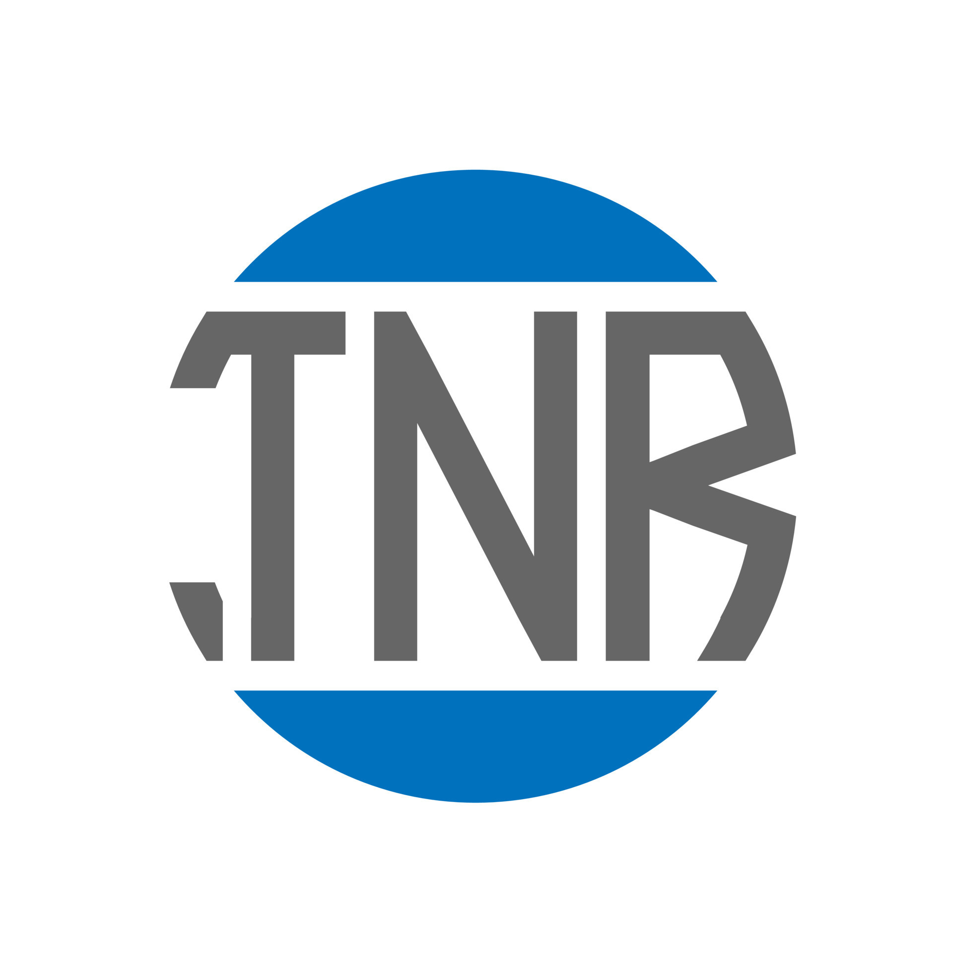 diseño de logotipo de letra tnr sobre fondo blanco. concepto de logotipo de círculo de iniciales ...