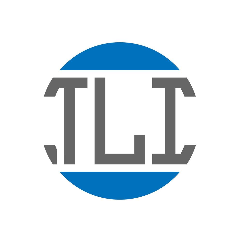 diseño de logotipo de letra tli sobre fondo blanco. concepto de logotipo de círculo de iniciales ...